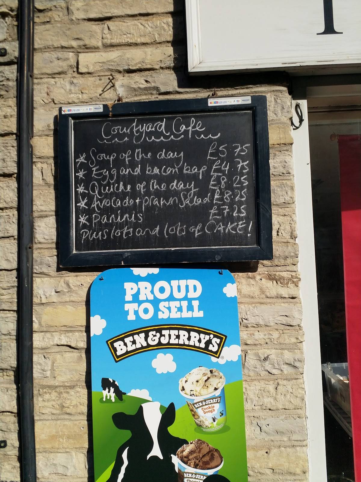 Menu at The Courtyard Cafe, Somerton