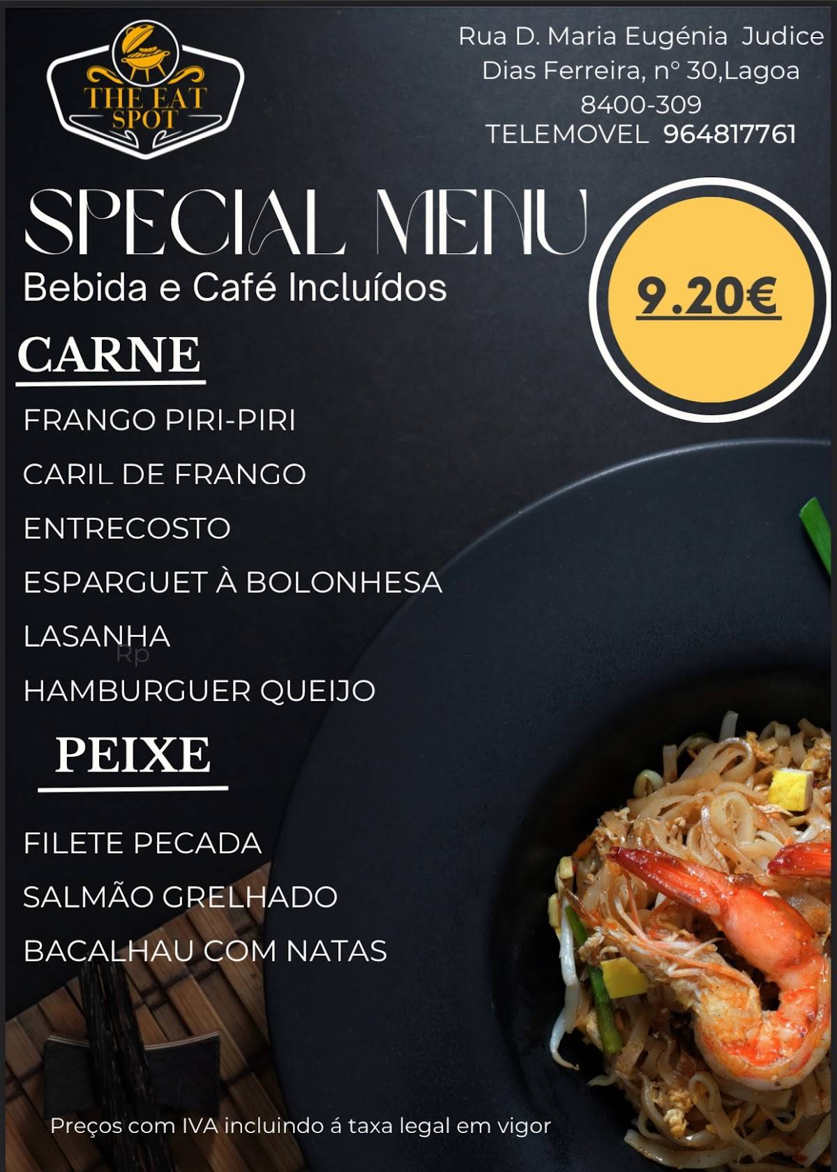 Menu em The Eat Spot restaurante, Lagoa