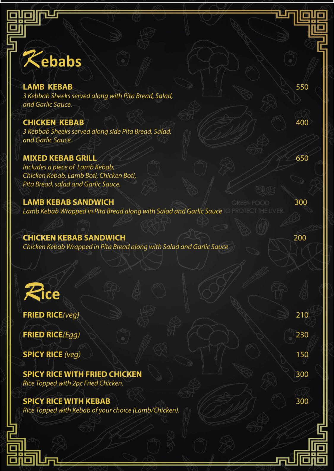 Menu at The Fried Chicken Factory, Hyderabad