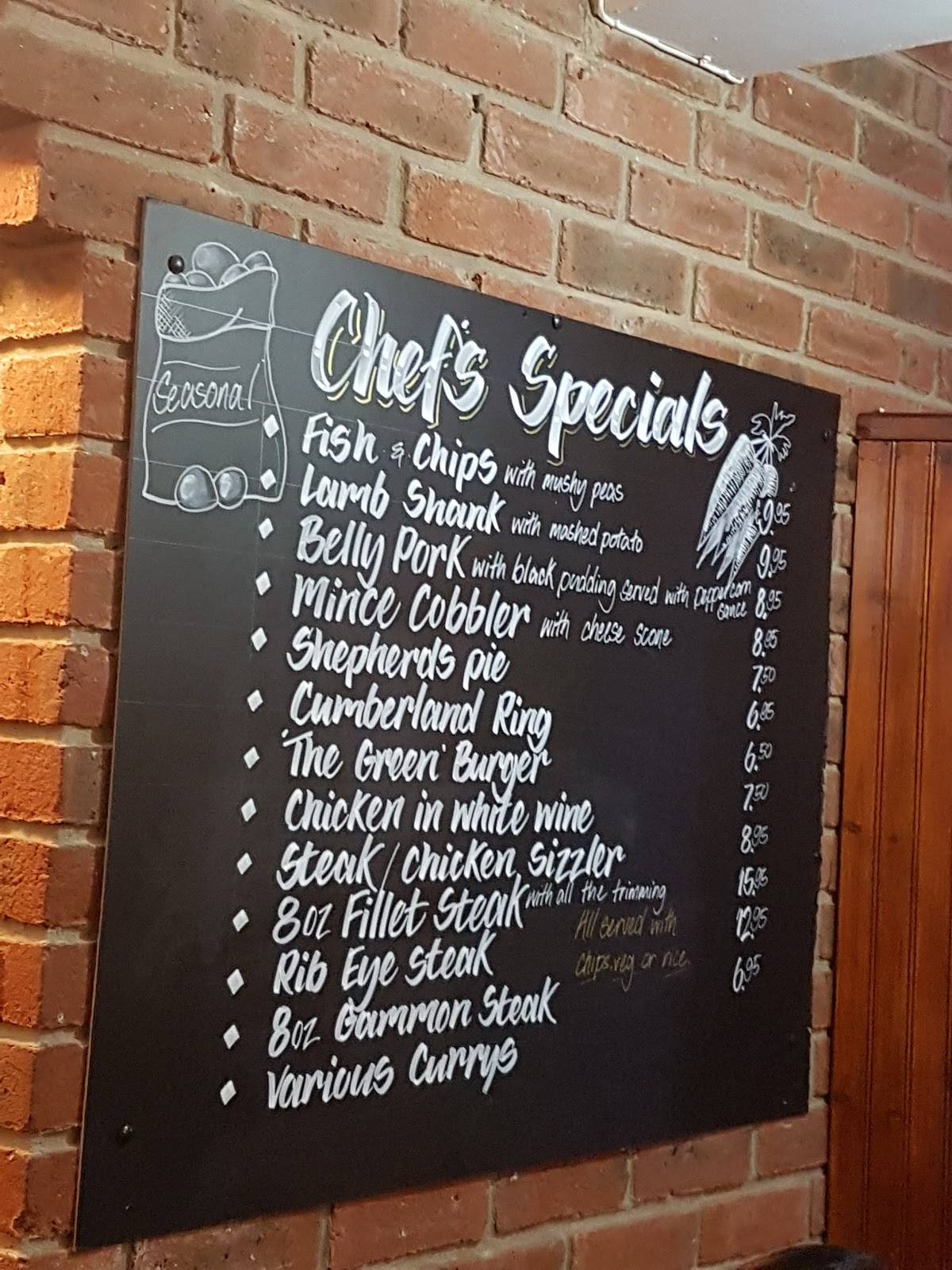 Menu at The Green Billy Row pub & bar, Crook, 7 Billy Row Grn