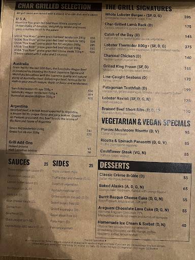 Menu at The Grill restaurant, Abu Dhabi, A - Marriott Hotel Al Forsan ...