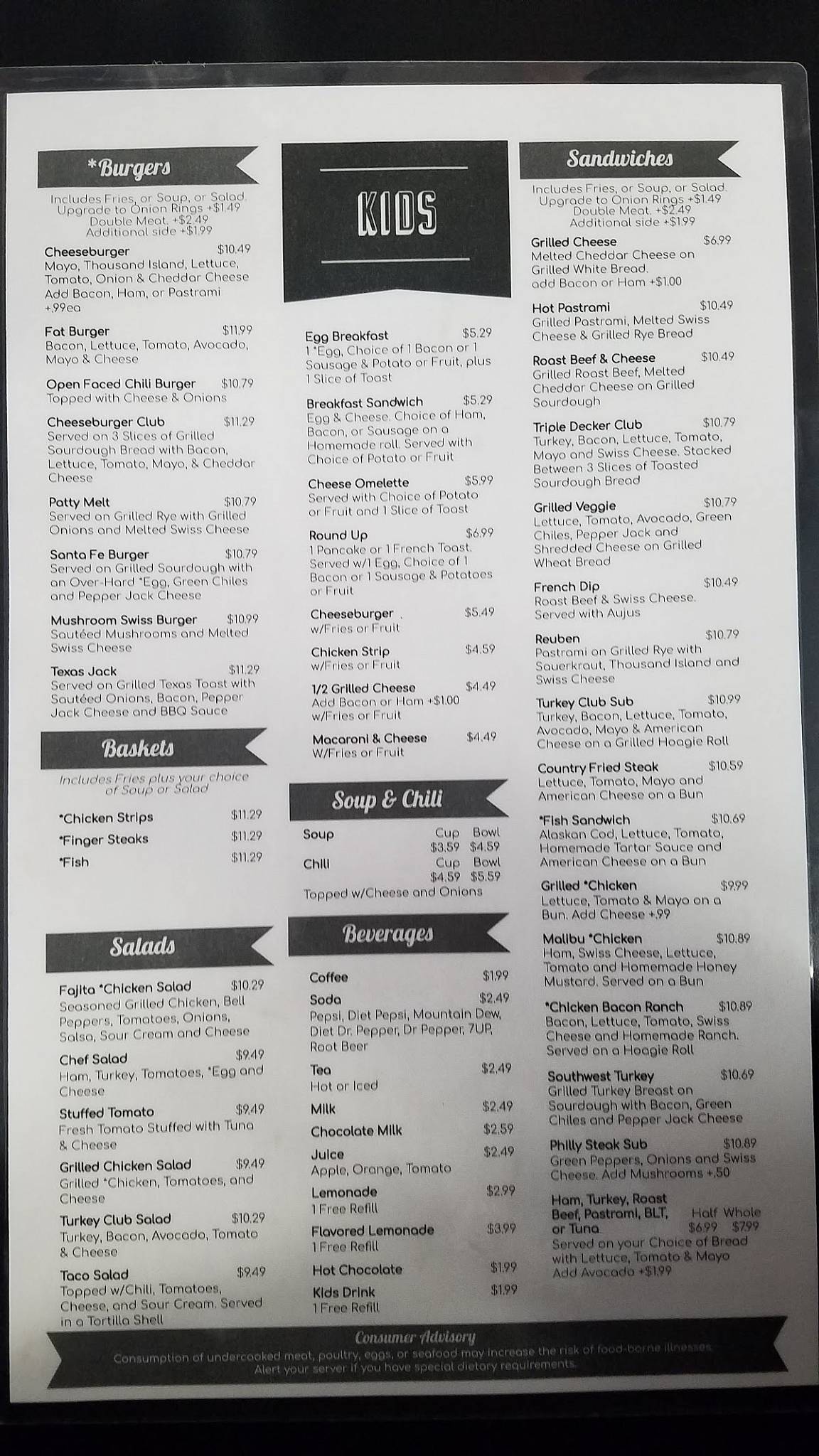 Menu at The Grille - Breakfast & Lunch restaurant, Ammon