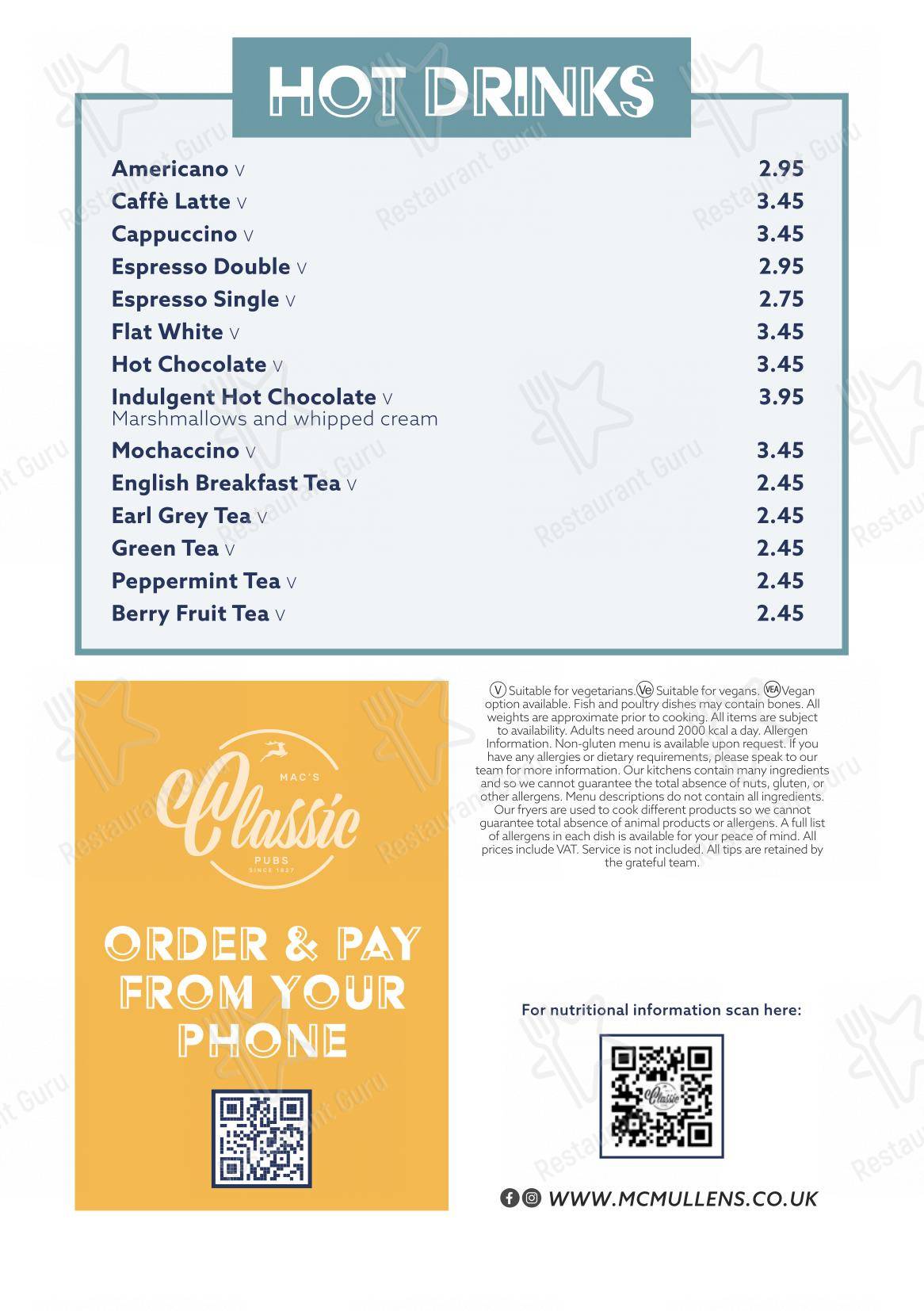 Menu at Hare pub & bar, Harlow, 100 Hare St Springs