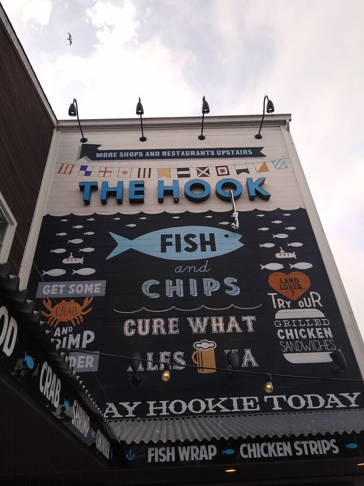 Menu at The Hook restaurant, San Francisco, Pier 39