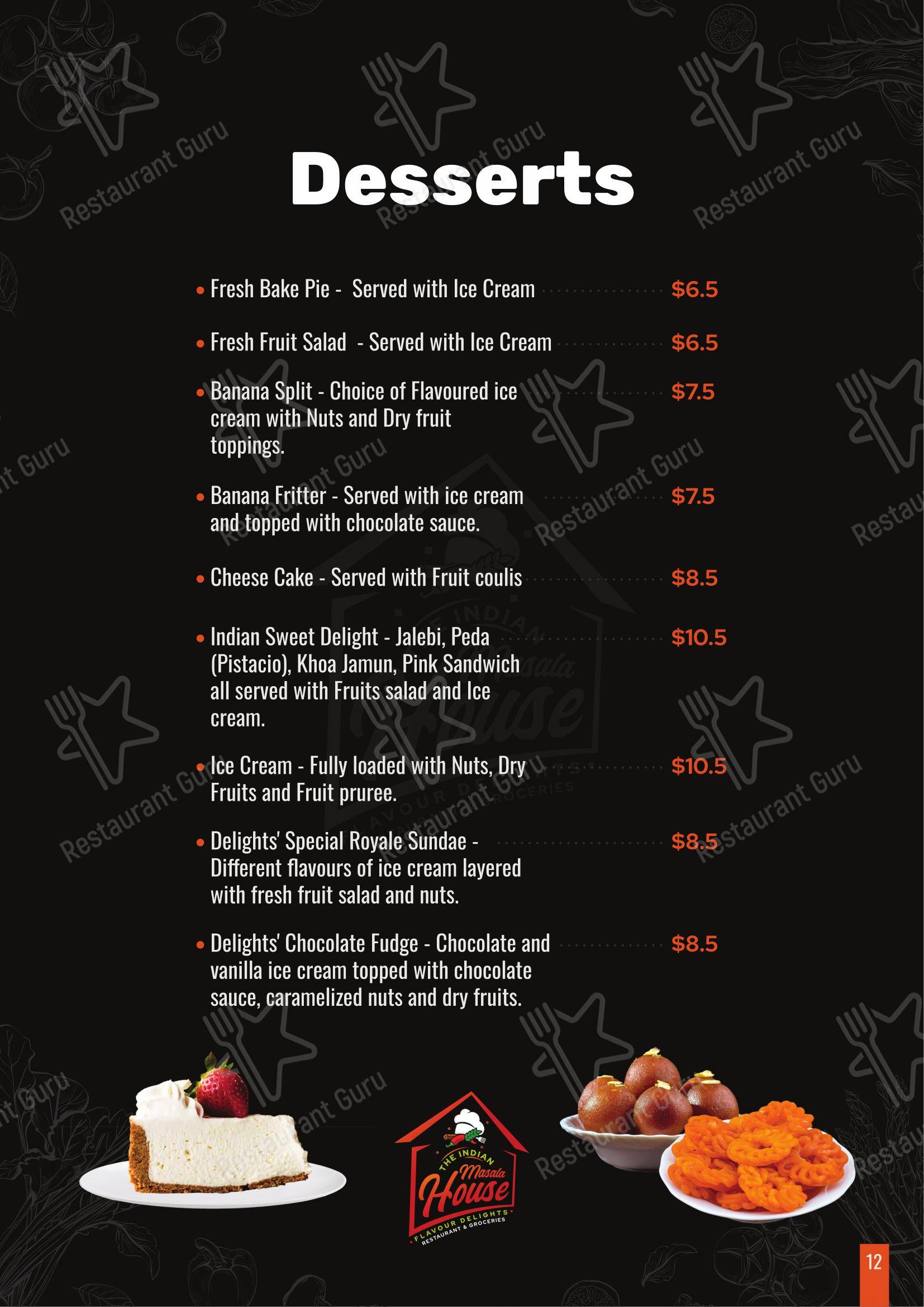 Menu at The Indian Masala House - Flavour Delights restaurant, Bridgetown