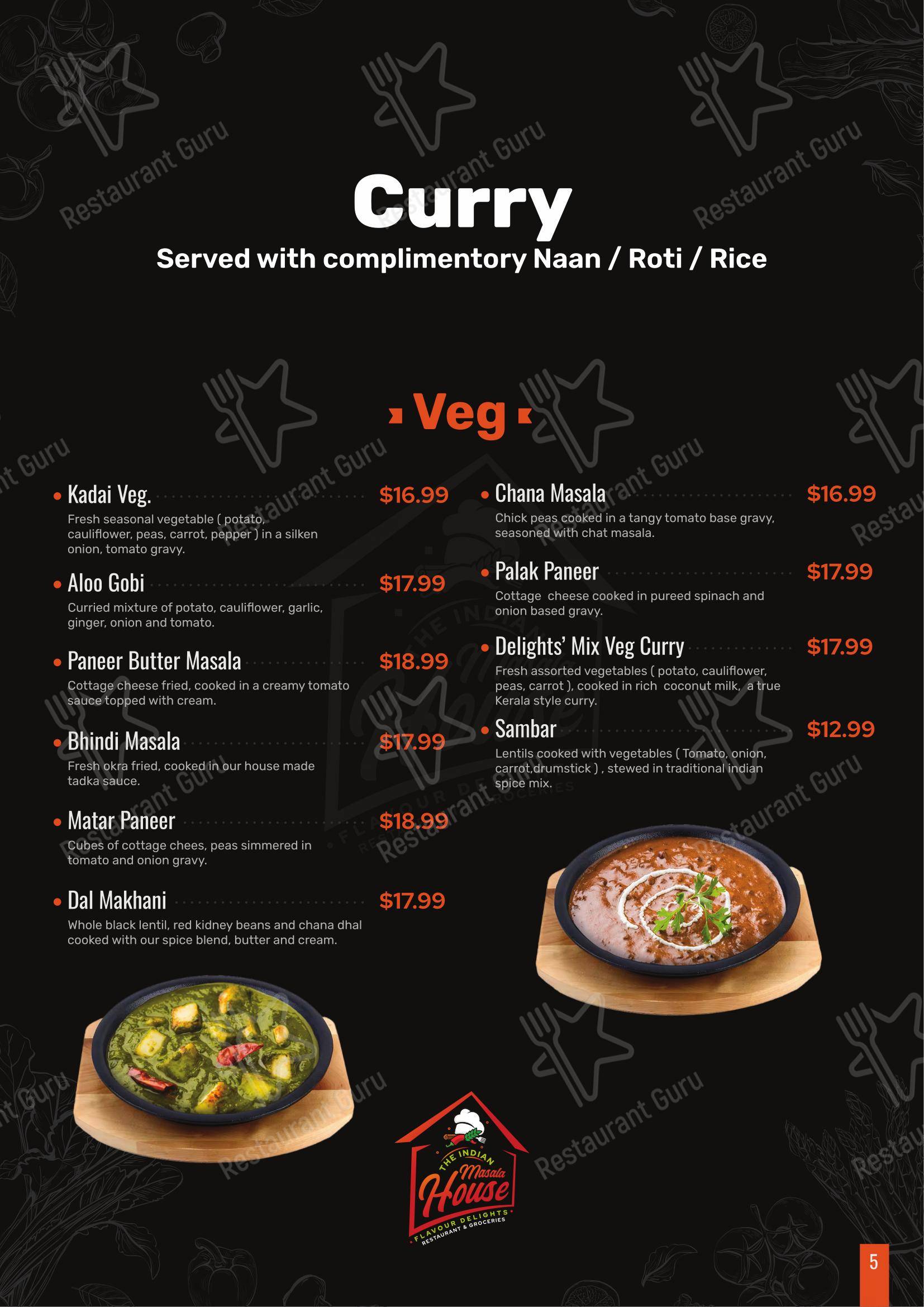 Menu at The Indian Masala House - Flavour Delights restaurant, Bridgetown