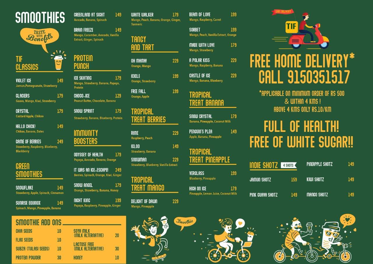Menu at The Indie Frost, Chennai, 35