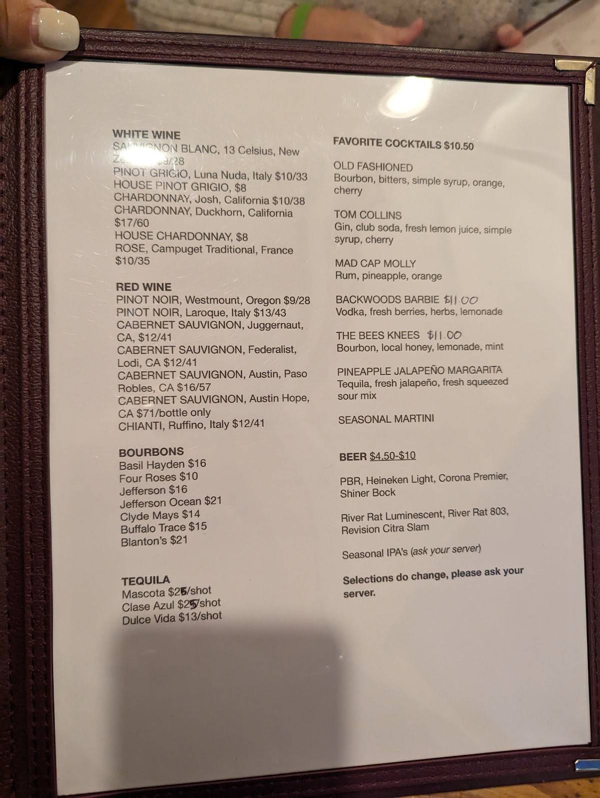 Menu at The LOCAL Kitchen and Bar, Tifton