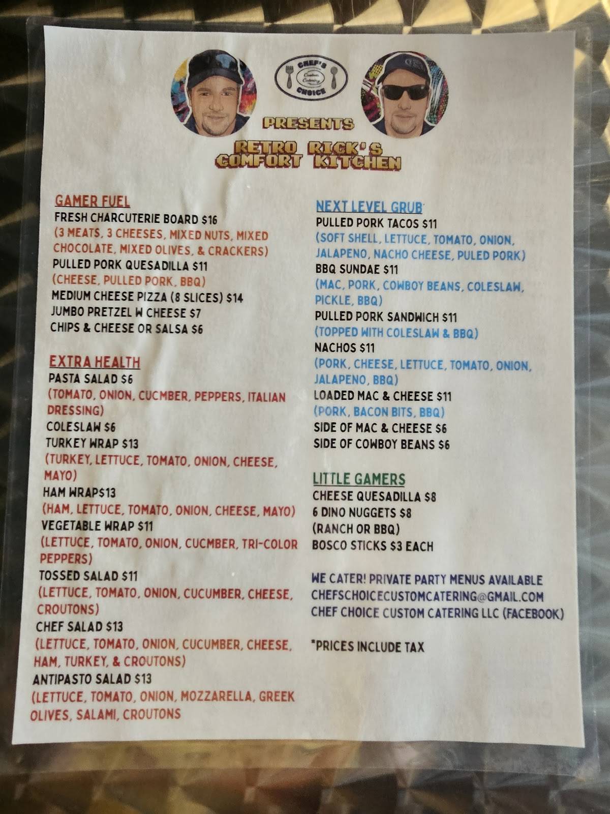 Menu at The Last Level Bar & Games, Fenton