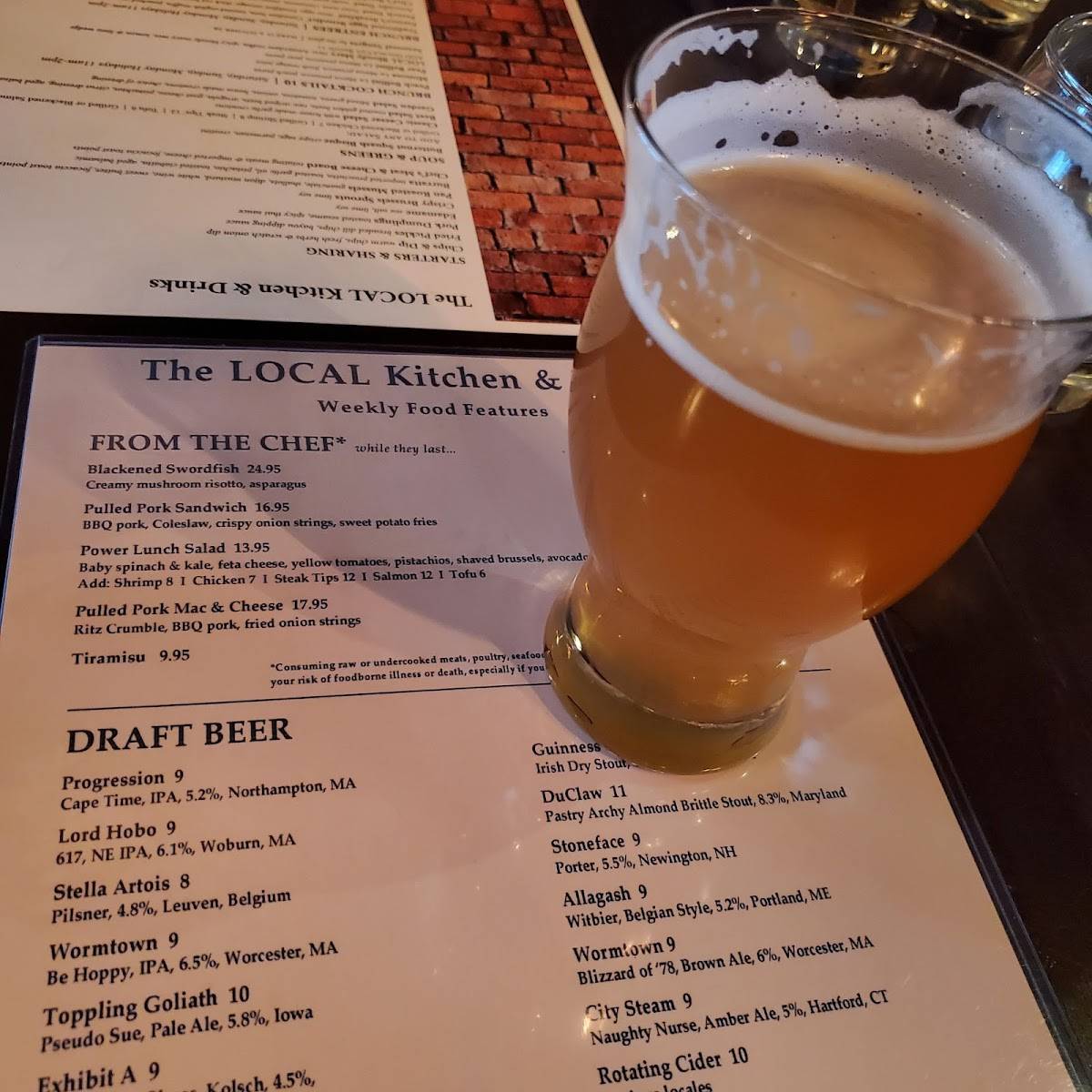 Menu at The Local Kitchen & Drinks restaurant, Wellesley