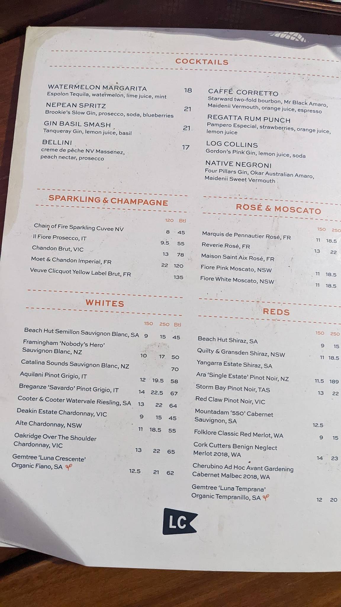 Menu at The Log Cabin pub & bar, Penrith