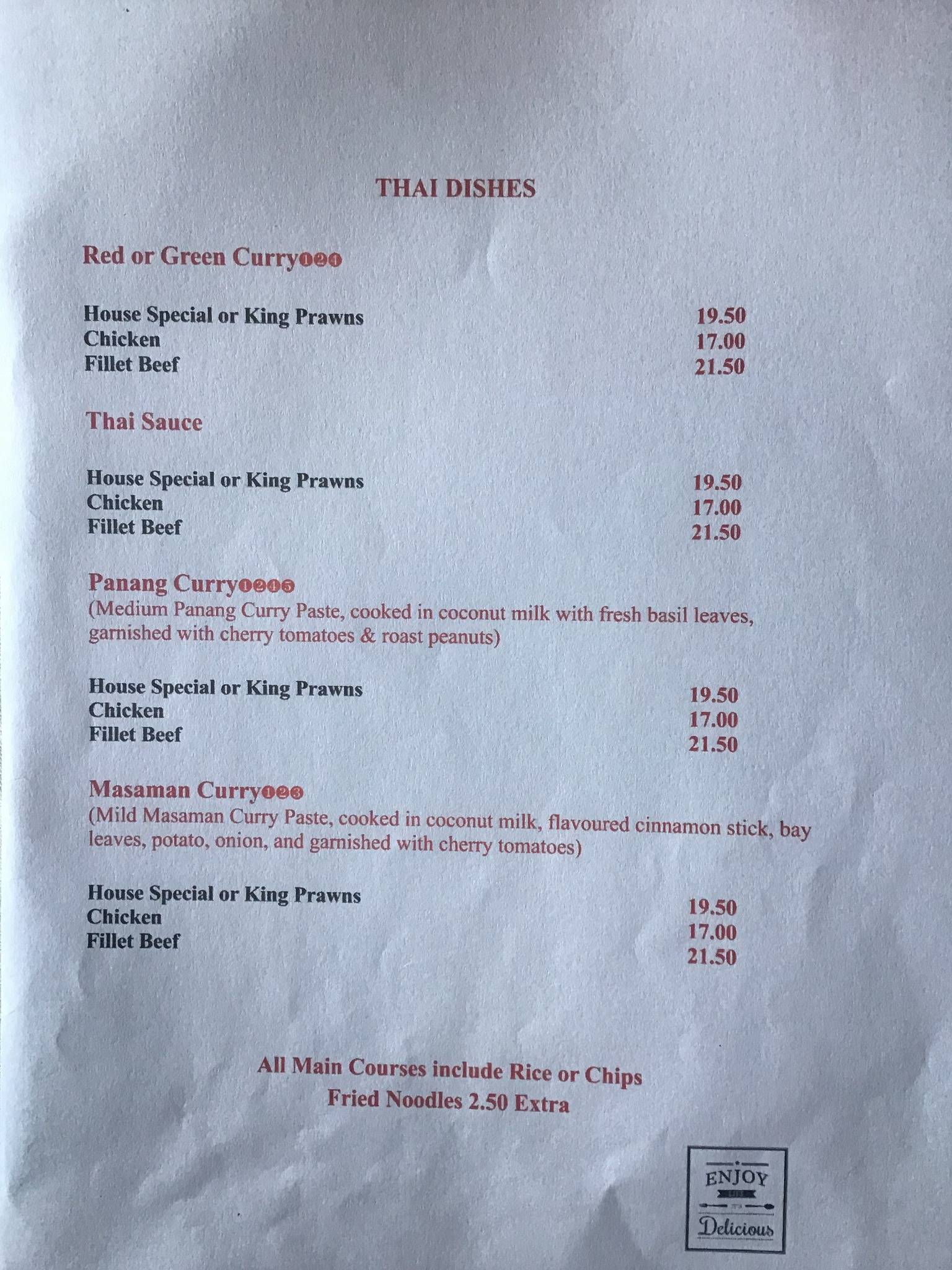 Menu at The Marigold Trim restaurant, Trim