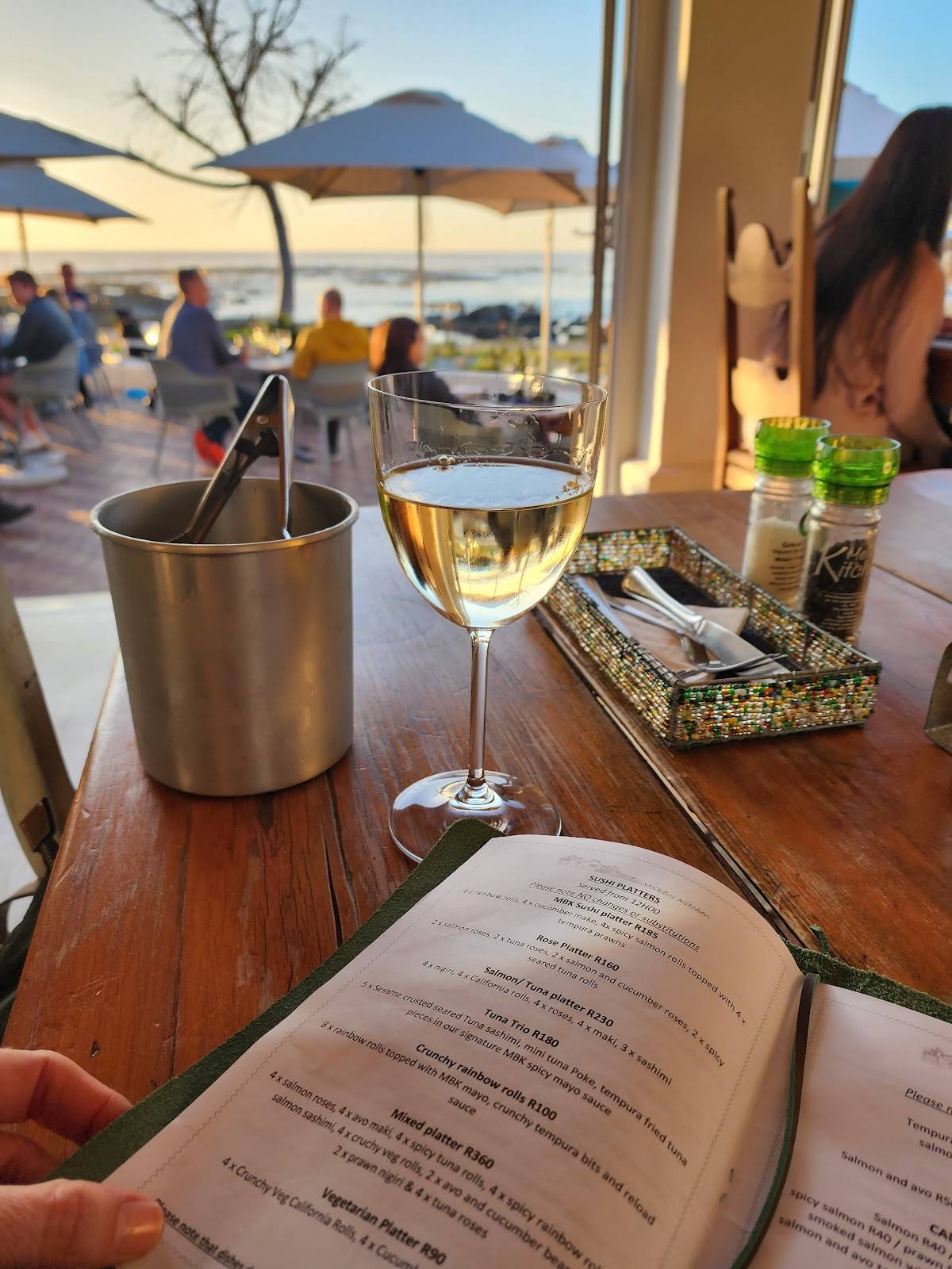 Menu at The Melkbos Kitchen restaurant, Cape Town
