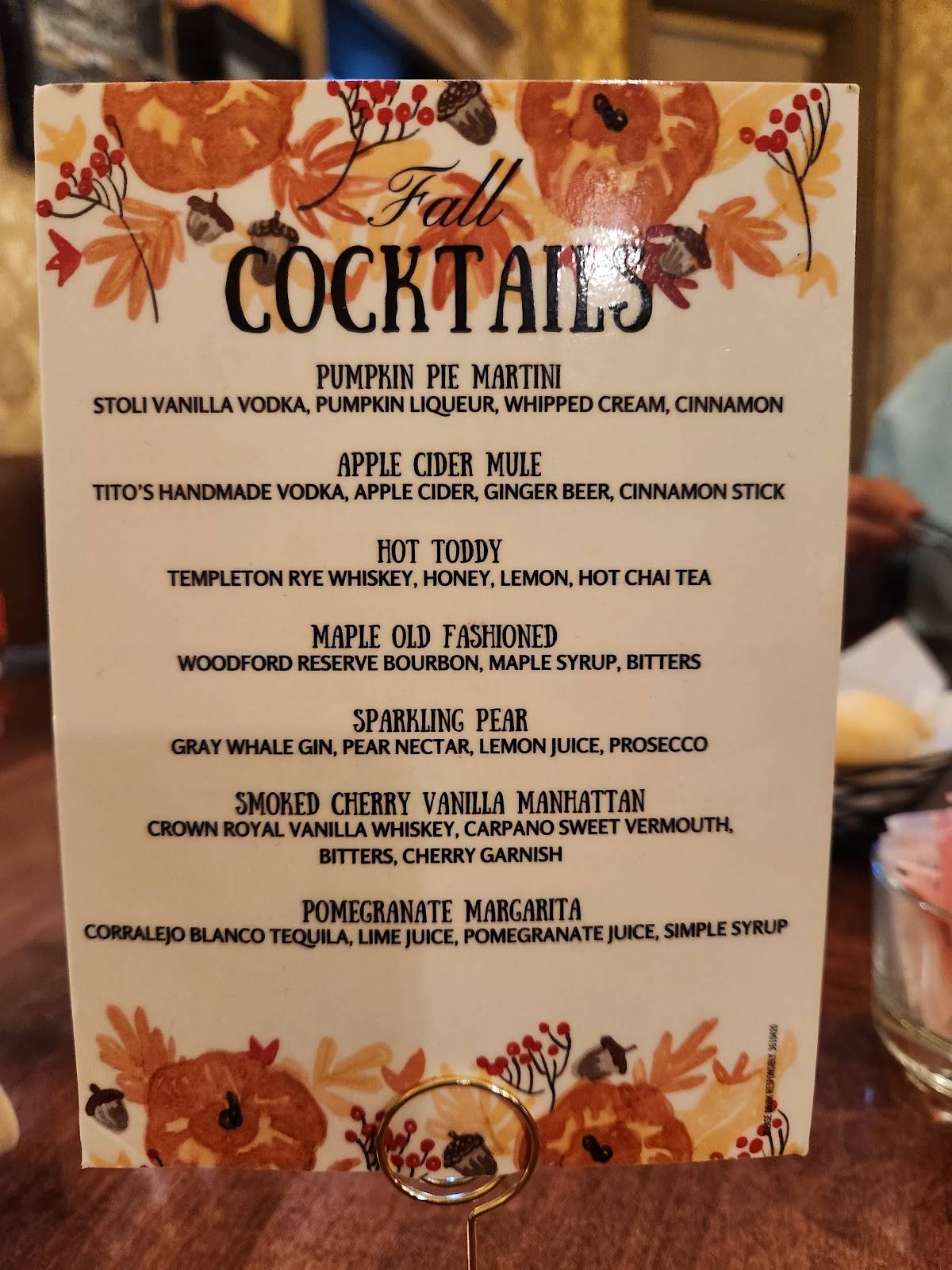 Menu at The Meredith Inn restaurant, Kittanning