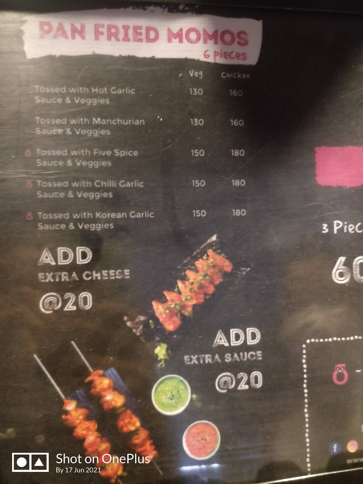 Menu at The Momo Factory, Mumbai, Raja Badhe Chowk