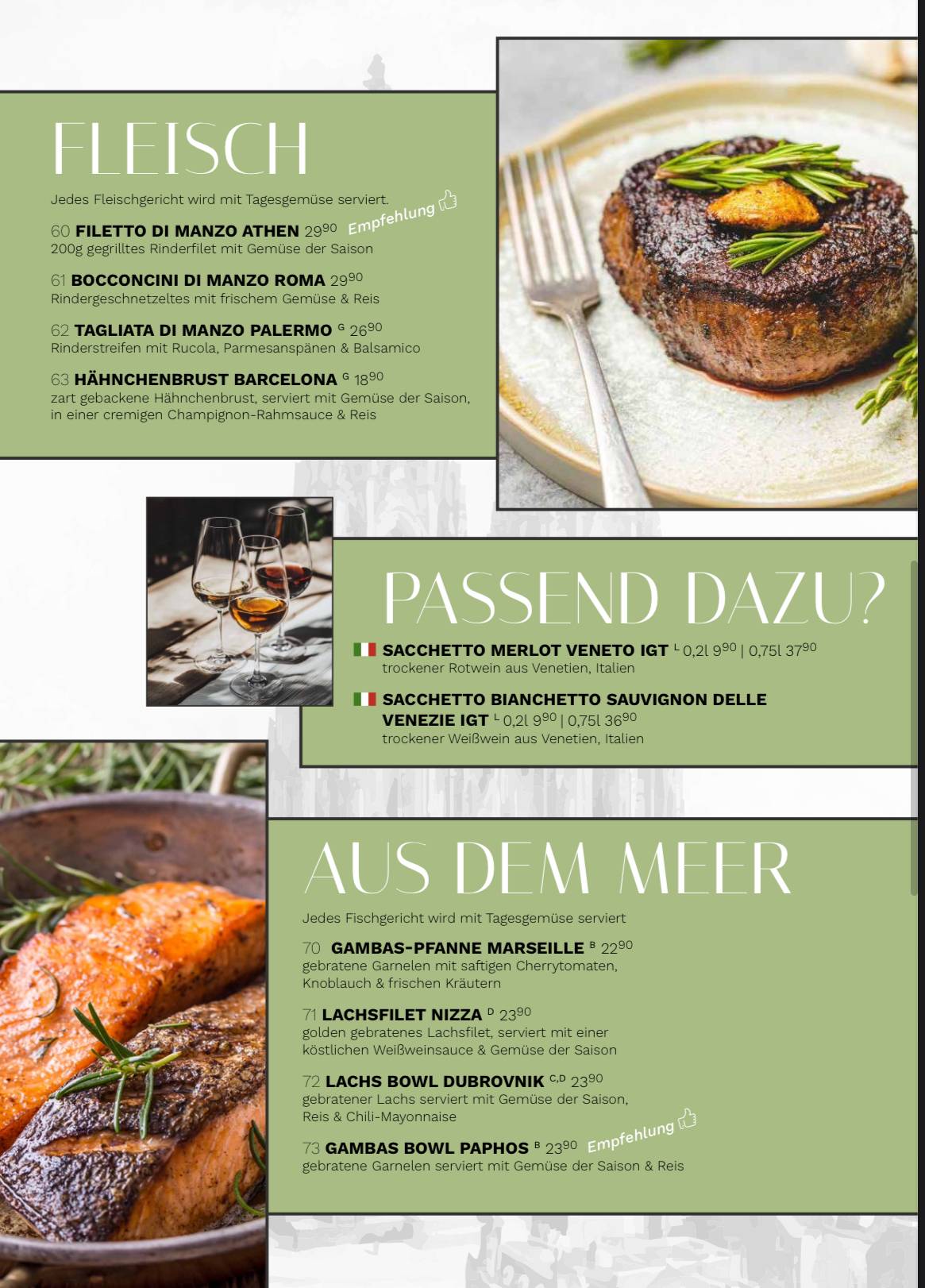 Menu au The Namos Restaurant, Cologne