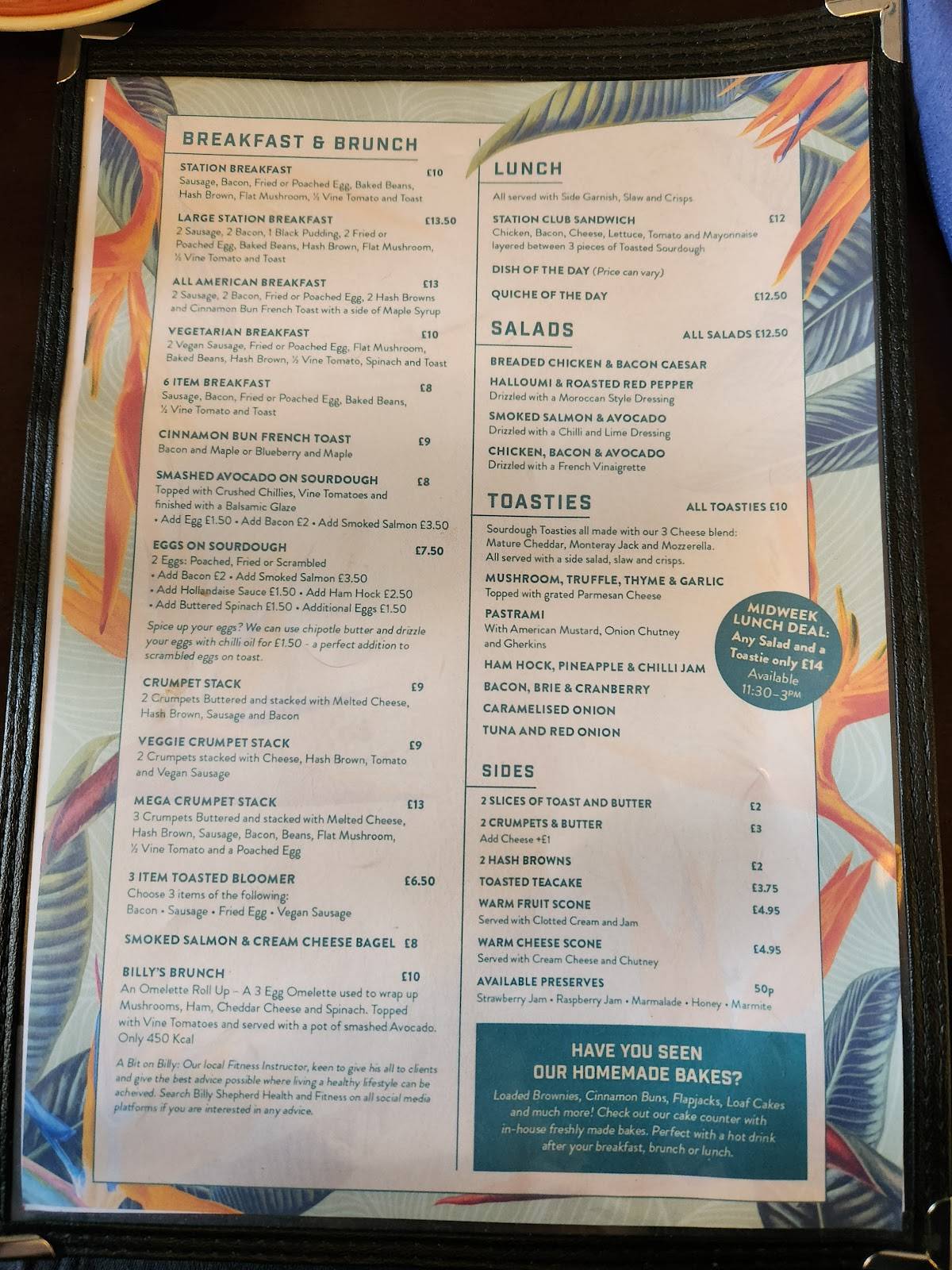 Menu at The Old Firestation Brackley Cafe, Brackley