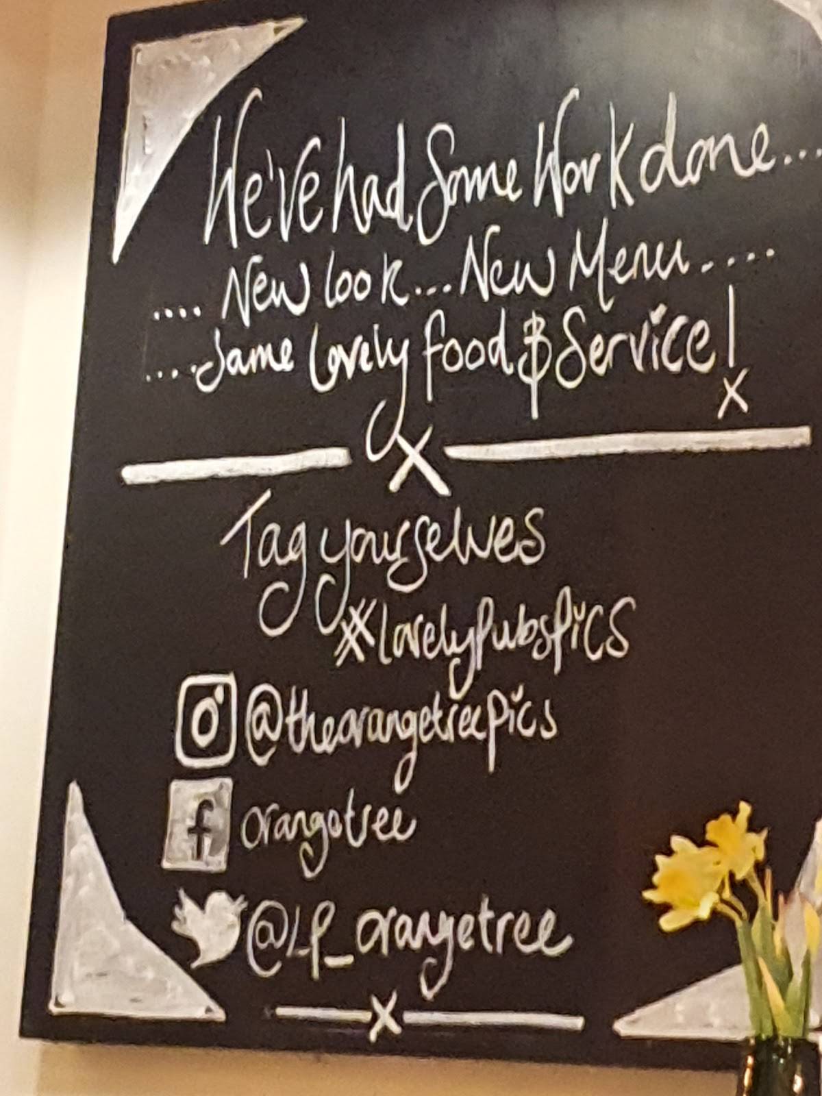 Menu at The Orange Tree pub & bar, Solihull, Warwick Rd
