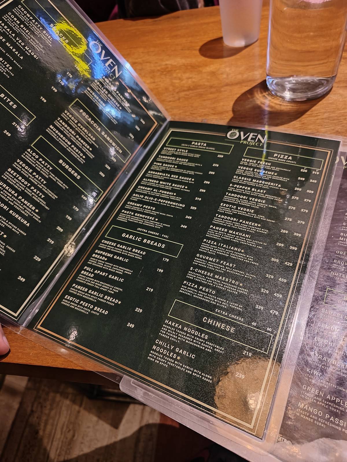 Menu at The Oven Project Cafe, Udaipur