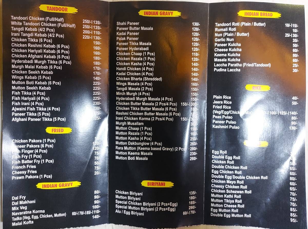 Menu at The Pappu (Restaurant & Caterers), Howrah