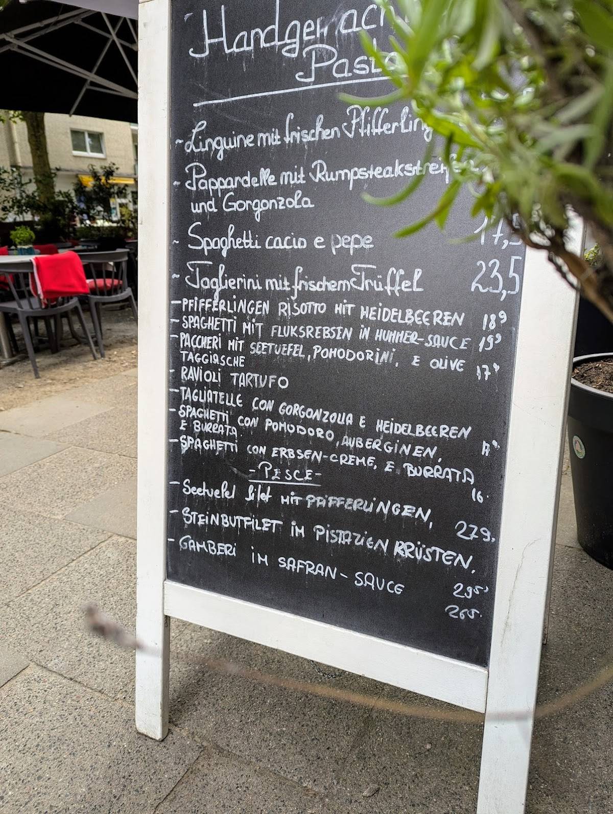 Speisekarte von The Pasta Club, Hamburg