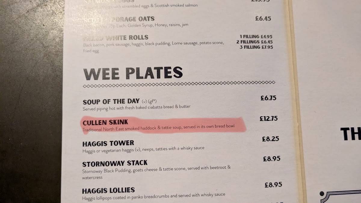 Menu at The Piper's Rest pub & bar, Edinburgh