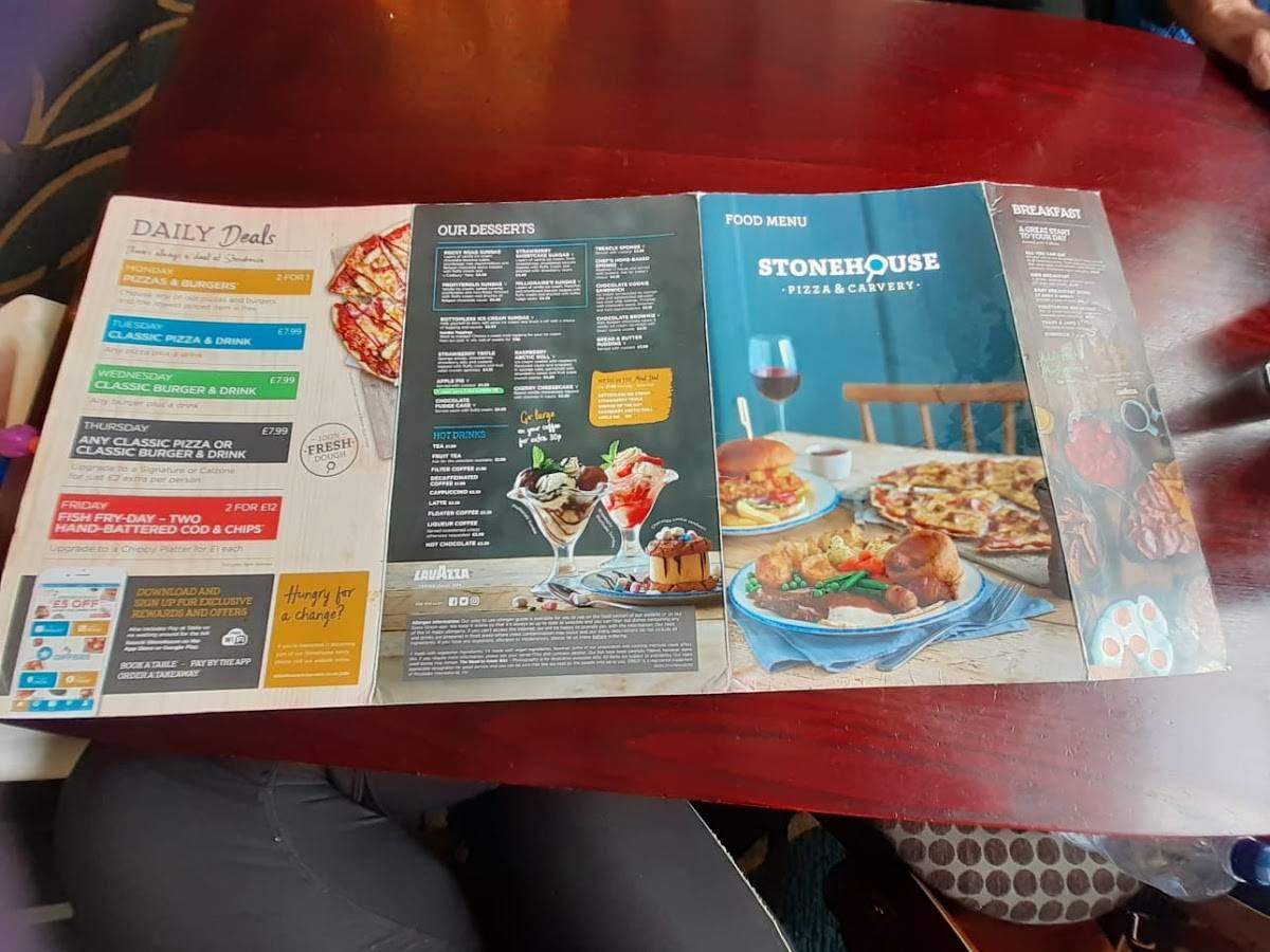 Menu at The Pretty Pigs Stonehouse pub & bar, Tamworth