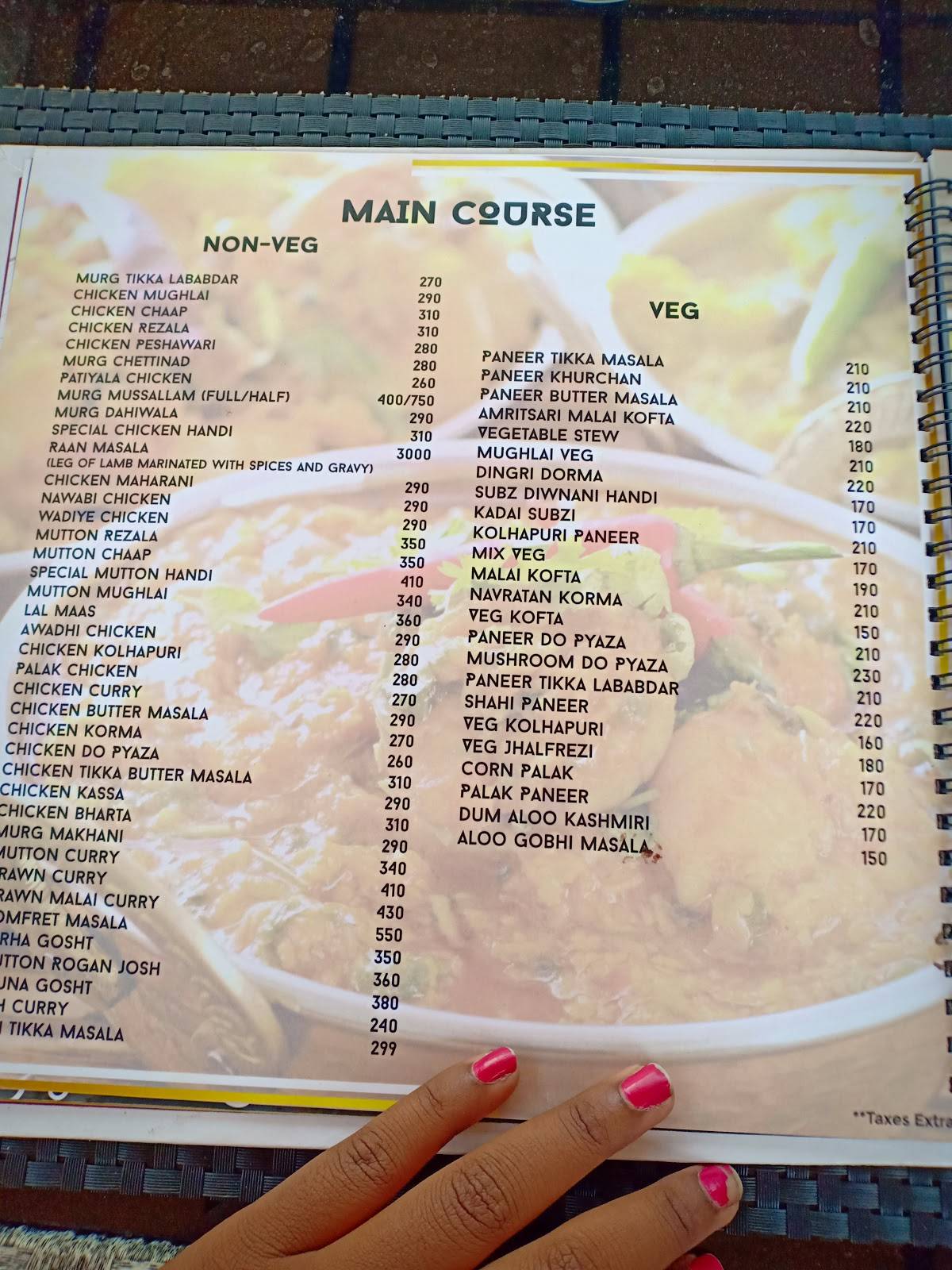 Menu at The Reef Rooftop Restaurant, Ranchi