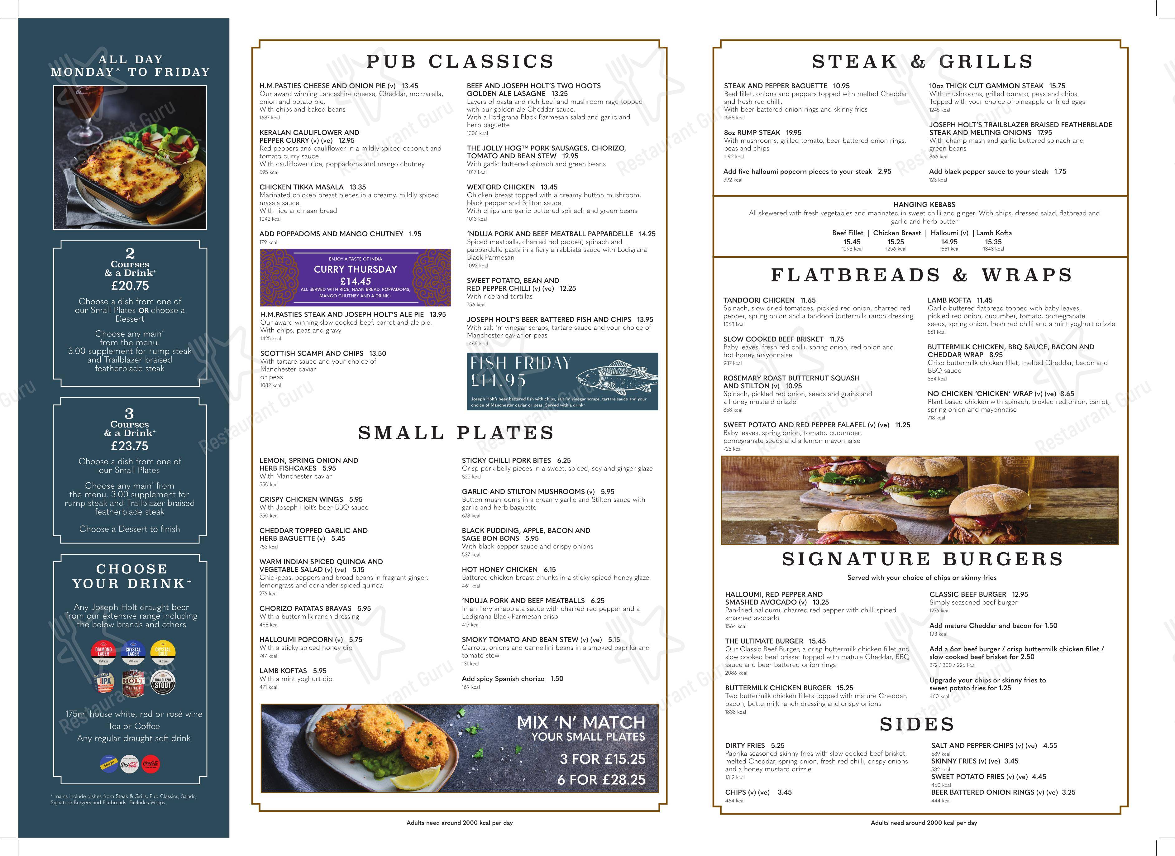 Menu at The Richmond pub & bar, Southport, 234 Scarisbrick New Rd