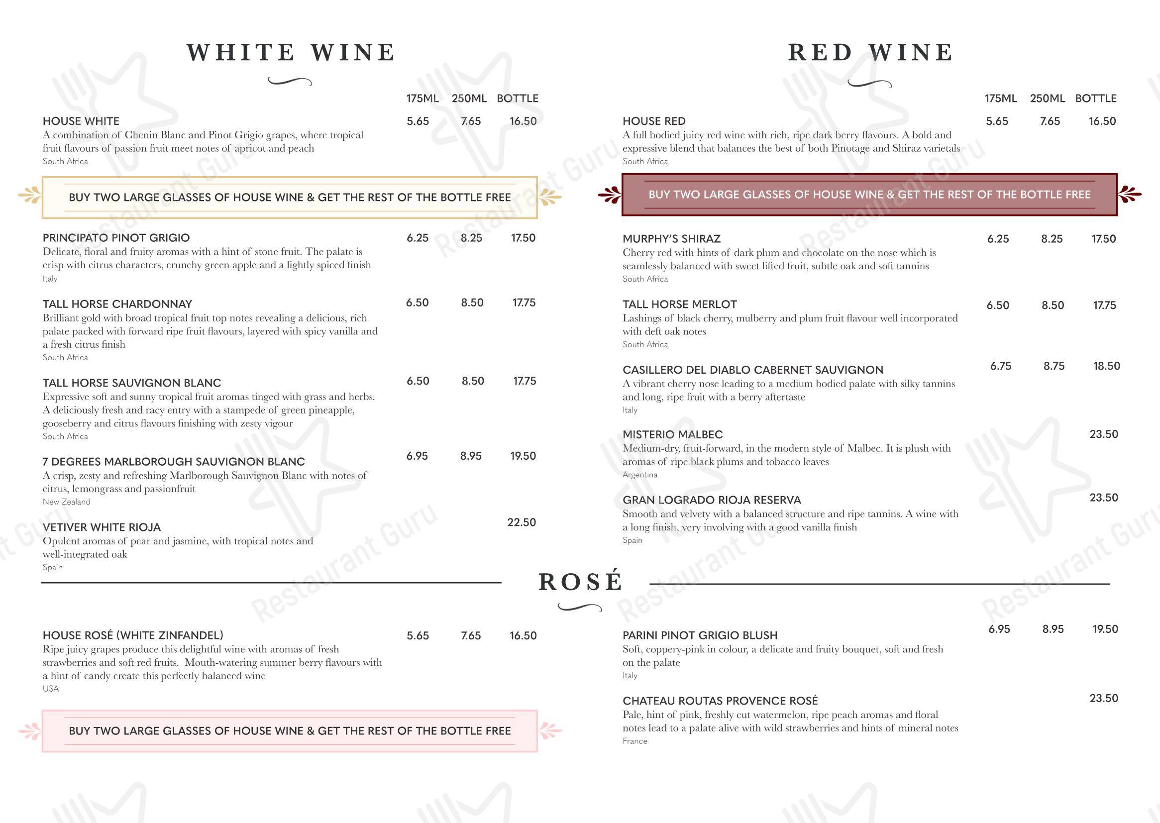 Menu at The Richmond pub & bar, Southport, 234 Scarisbrick New Rd