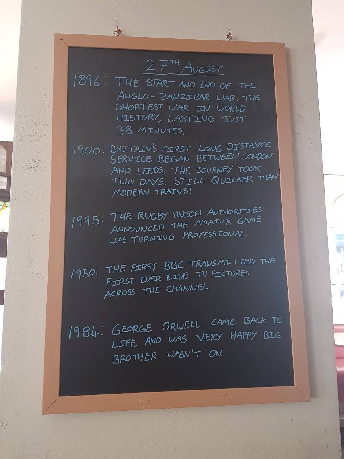 Menu at The Royal Blenheim pub & bar, Oxford