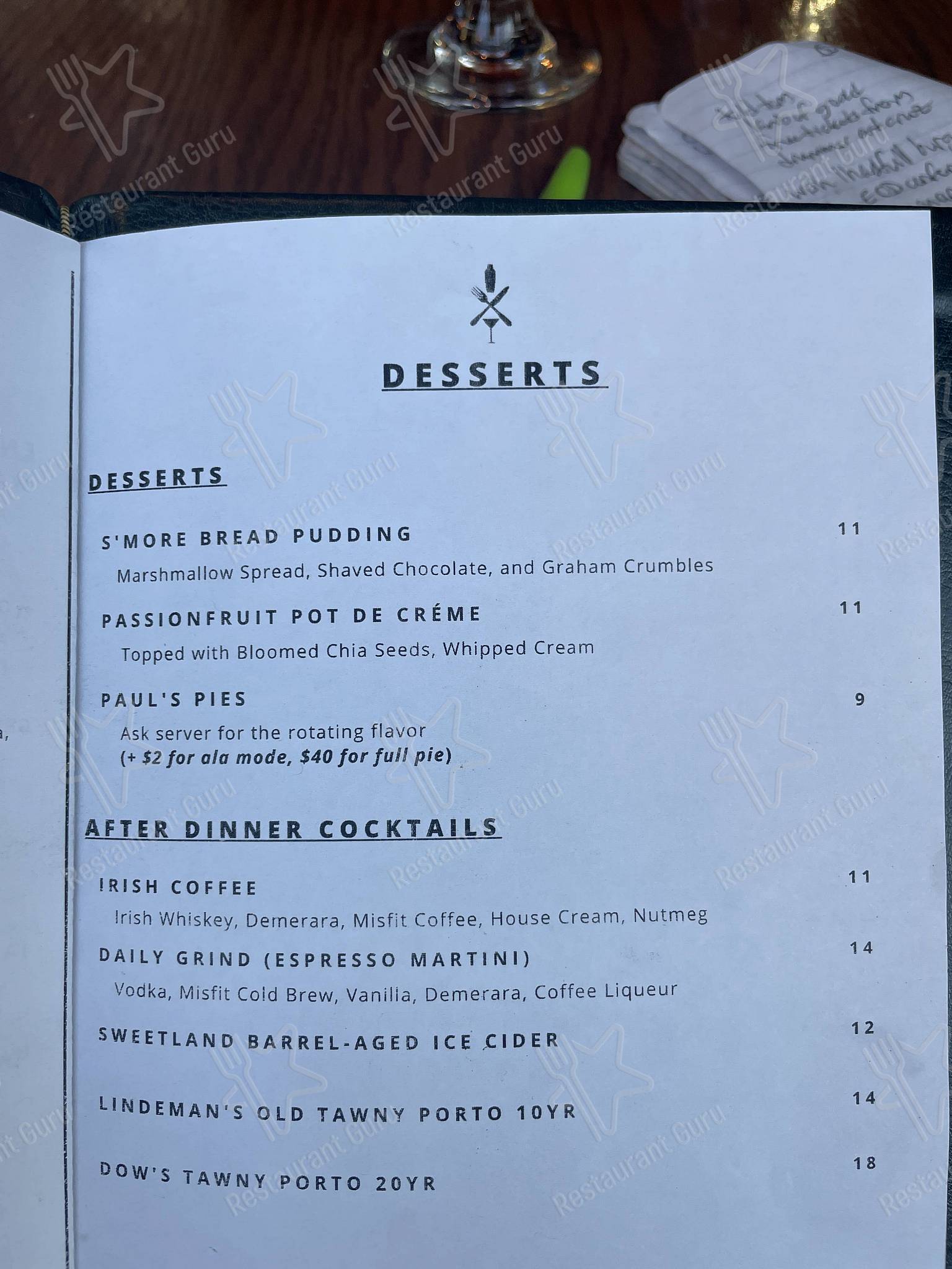 Menu at The Sonder Shaker pub & bar, Minneapolis