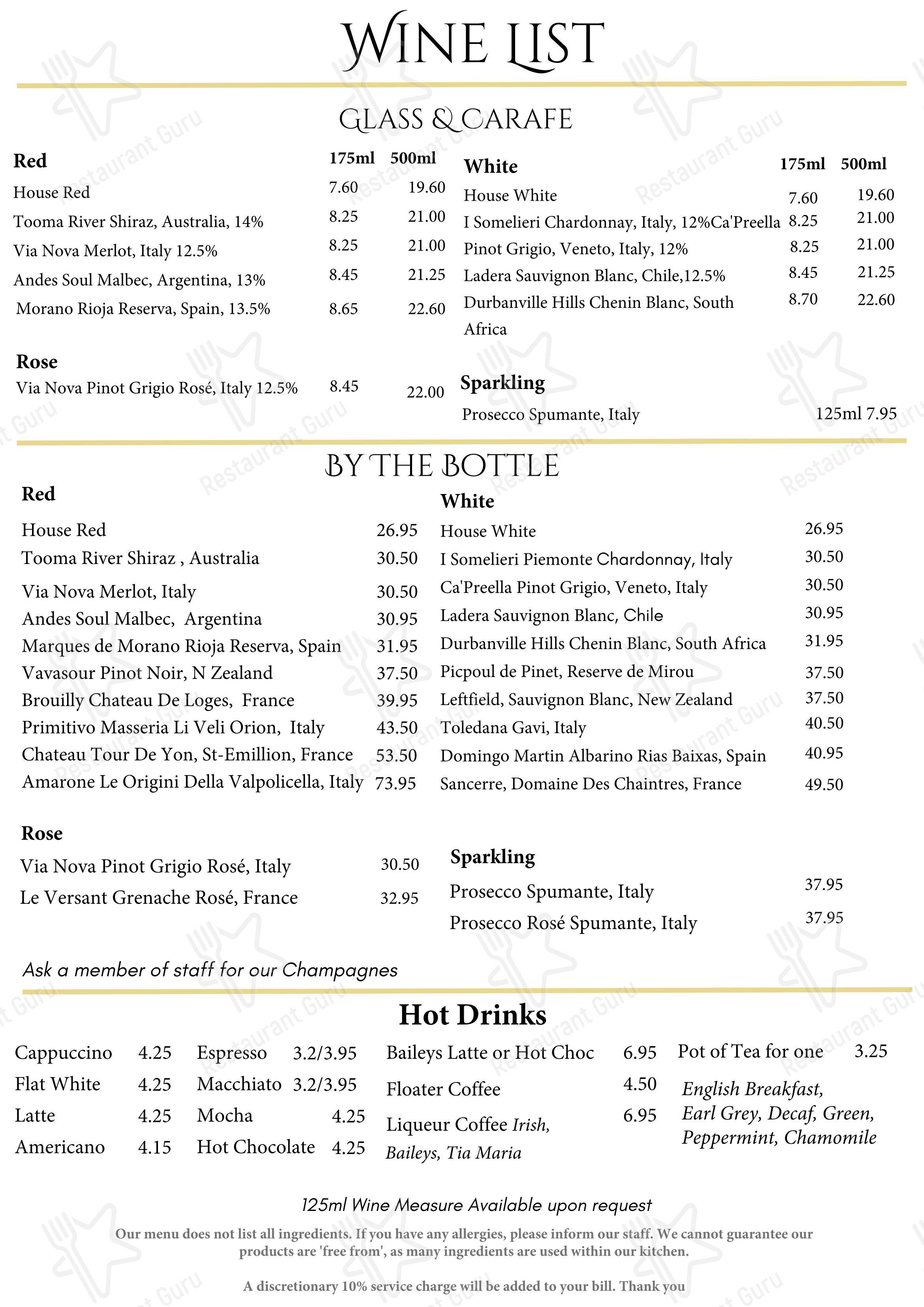 Menu at The Spotted Cow pub & bar, Farnham, The Spotted Cow