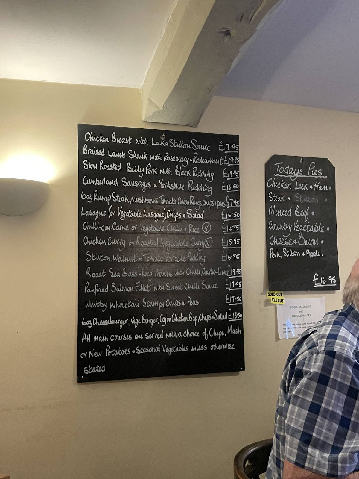 Menu at The Star Inn. pub & bar, Tideswell