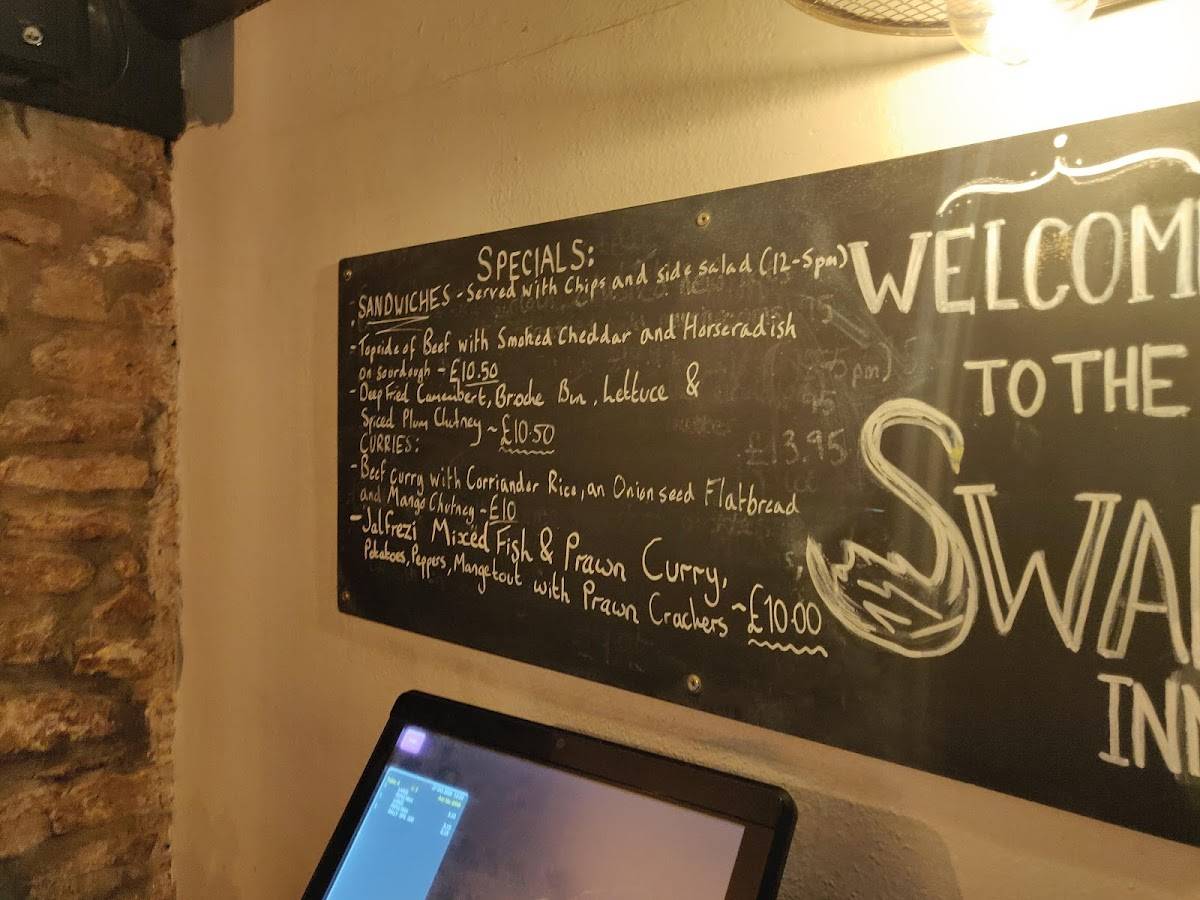 Menu at The Swan Inn, Rowberrow pub & bar, Winscombe, Rowberrow Ln
