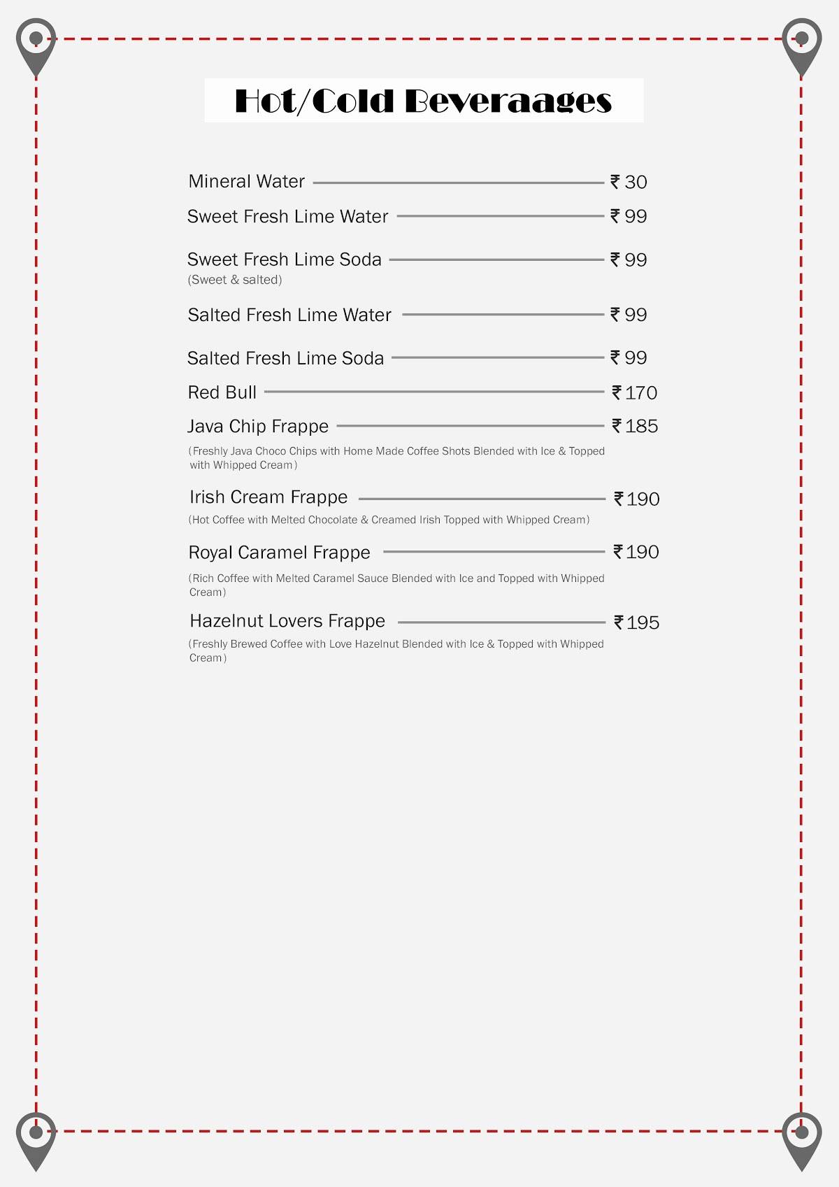 Menu at The Traveller Cafe (Pure Veg) VIP Plaza, Surat, Surat