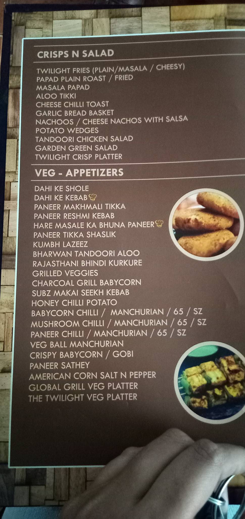Menu at The Twilight, Bengaluru