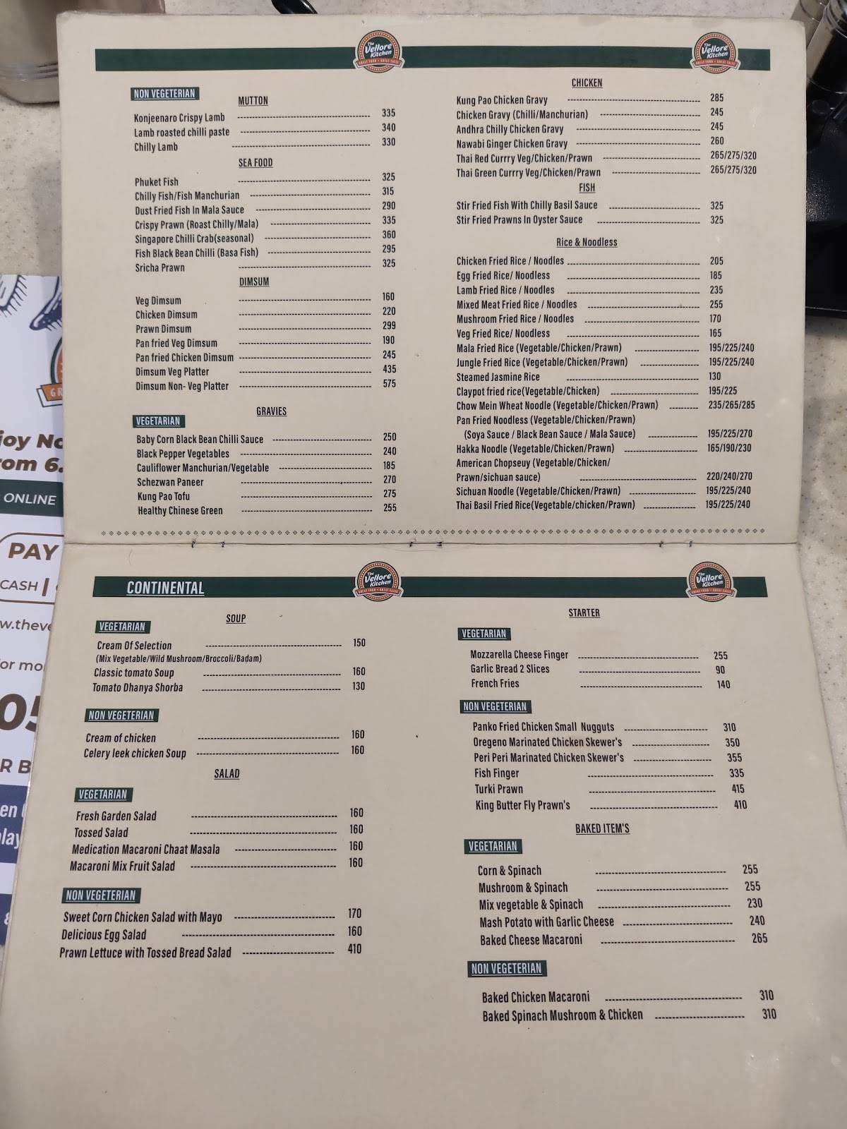 Menu at The Vellore Kitchen Gandhi Nagar, Vellore