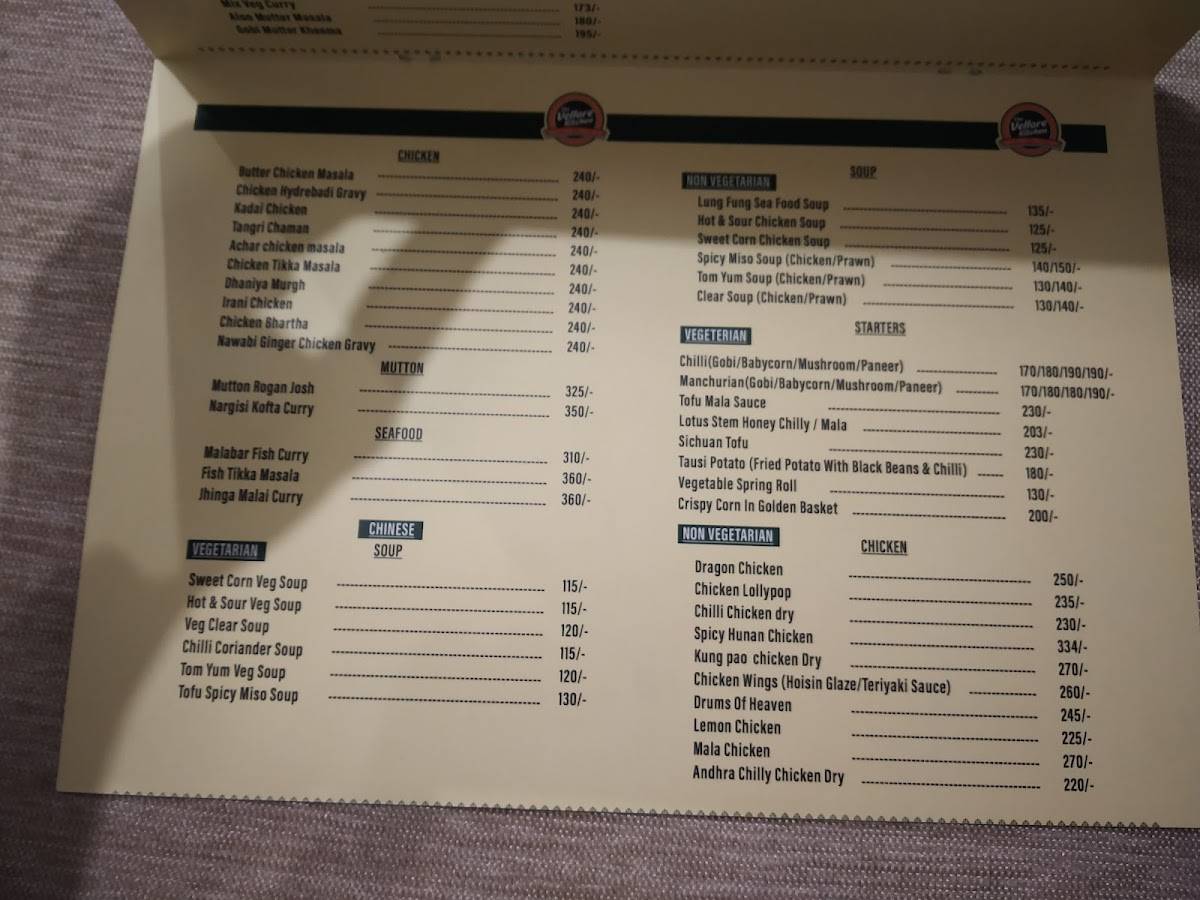 Menu at The Vellore Kitchen Gandhi Nagar, Vellore