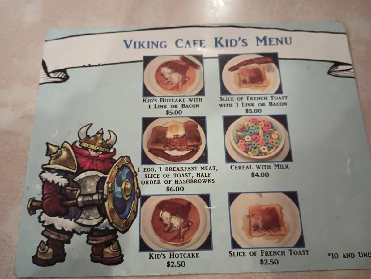 Menu at The Viking Cafe, Fergus Falls