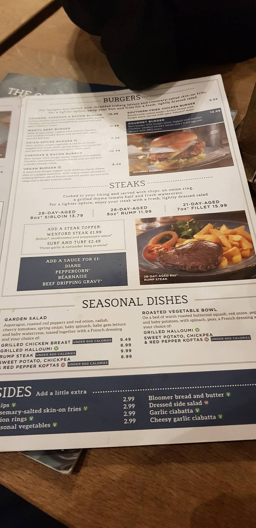 Menu at The Village Inn pub & bar, Shanklin