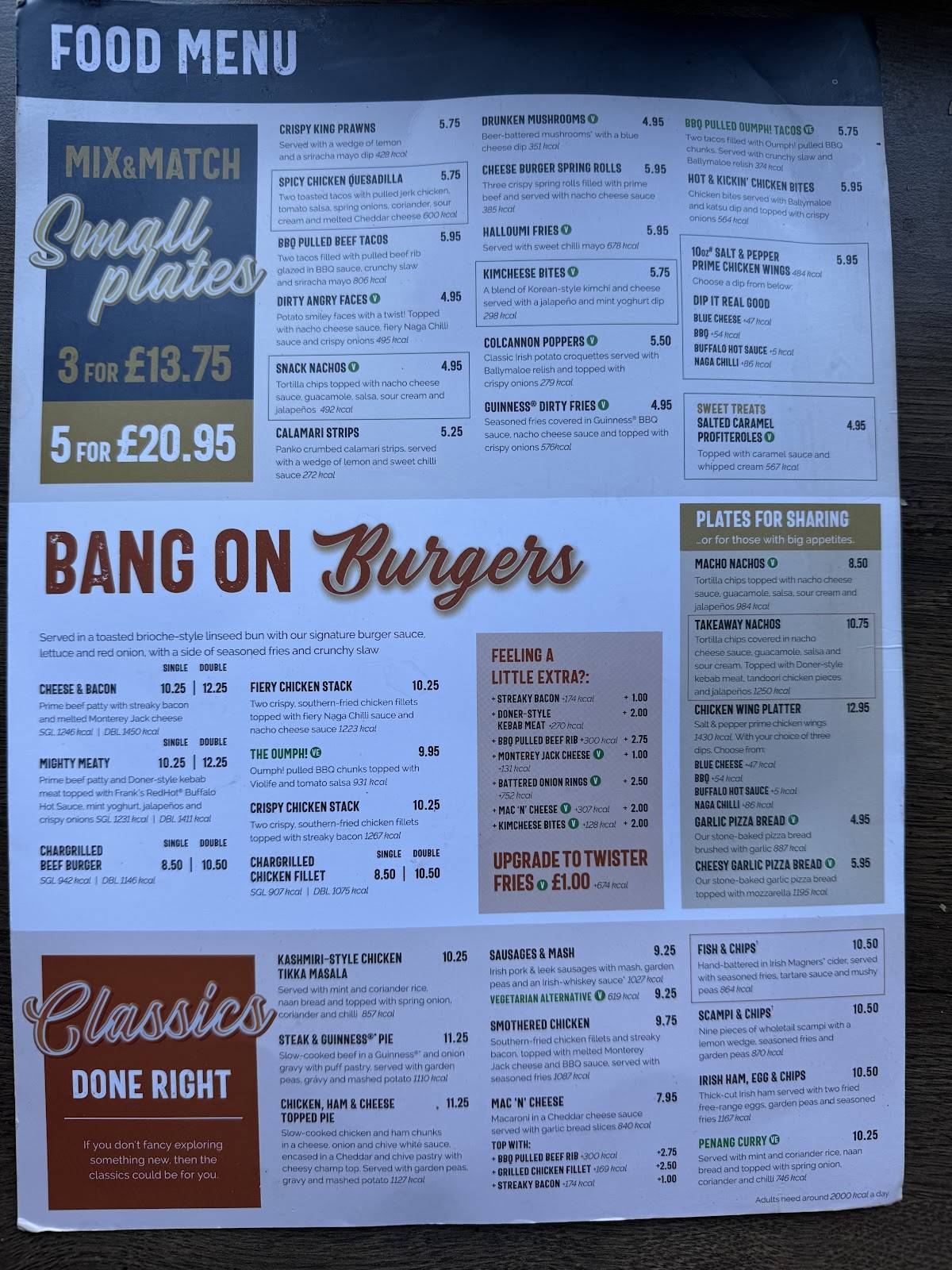 Menu at The White Rose pub & bar, The Mumbles