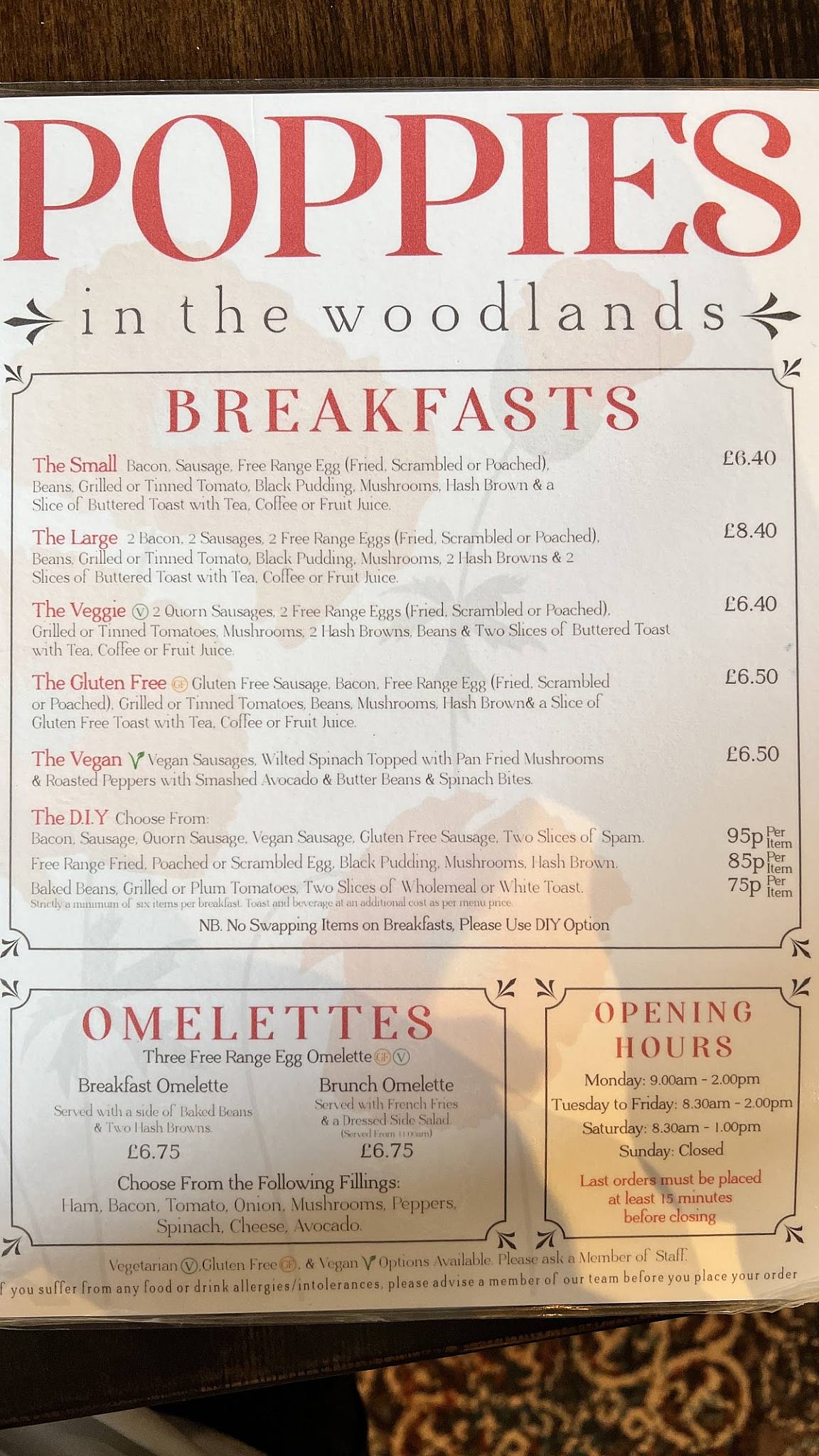 Menu at The Woodlands pub & bar, Warrington, 53 Highfield Ave