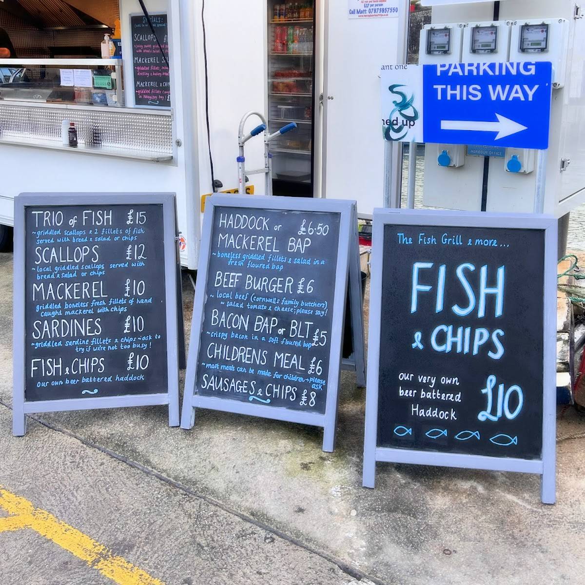 Menu at The fish Grill & More restaurant, Mevagissey