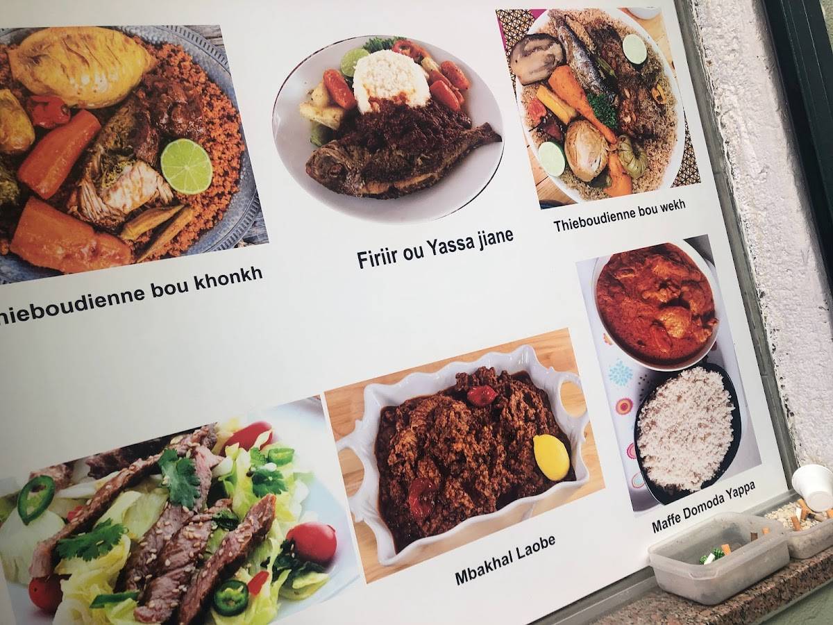 Menu at Thiep Senegal restaurant, Lisbon