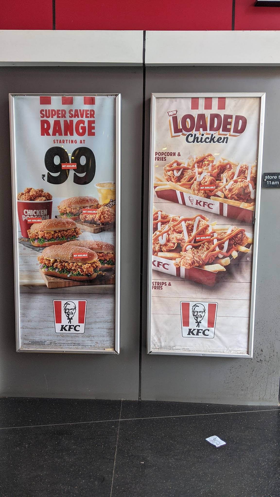 Menu at KFC, Thiruvalla, No 10 & 11