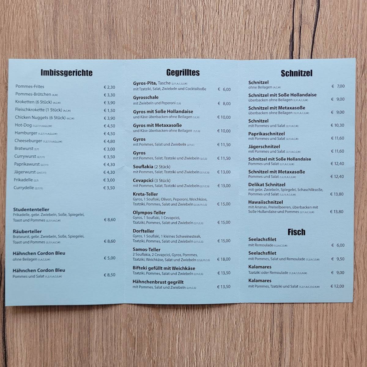 Speisekarte von Thomas-Grill restaurant, Ennepetal