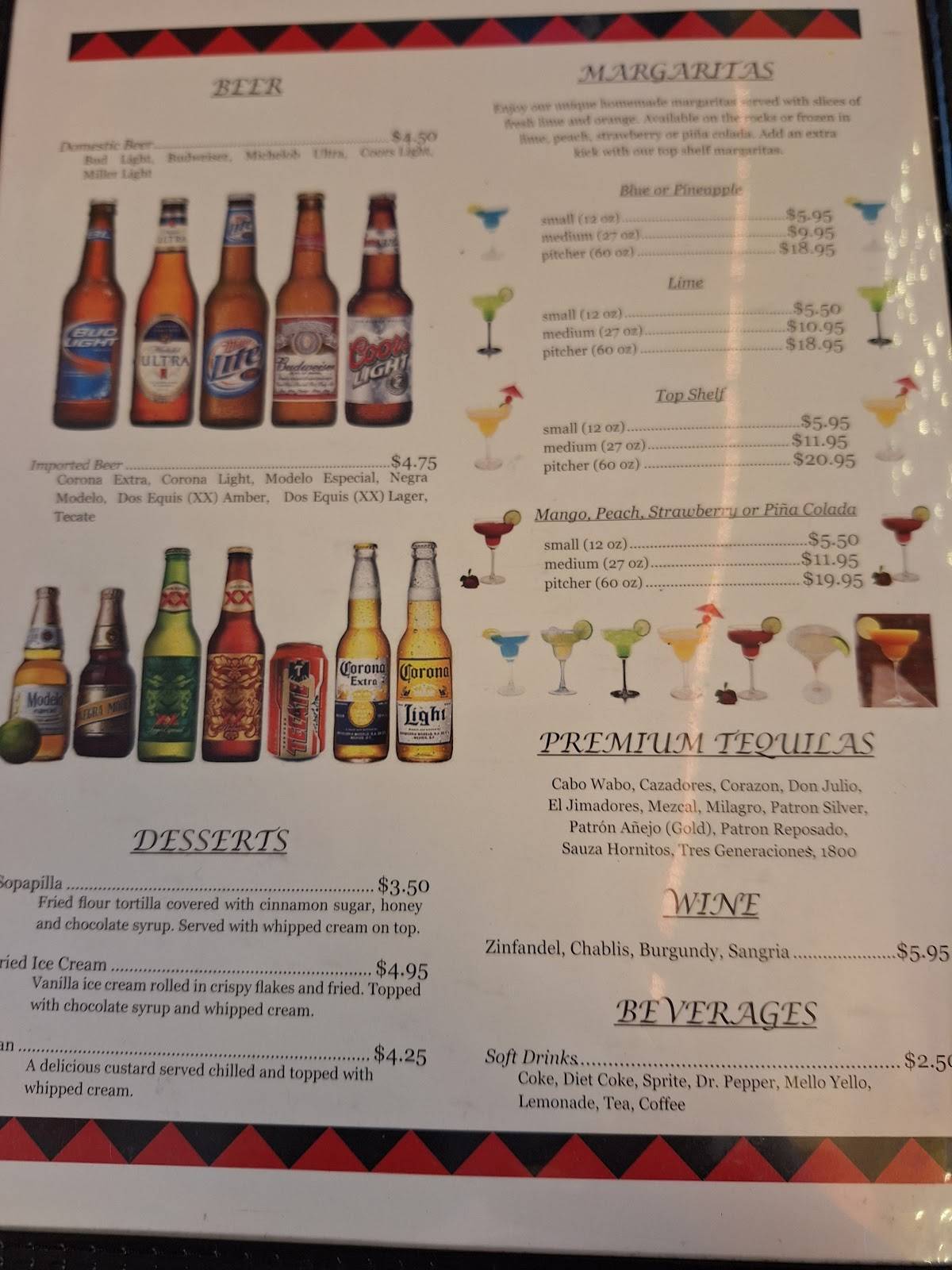 Menu at Tierra Caliente Mexican Grill restaurant, Childersburg