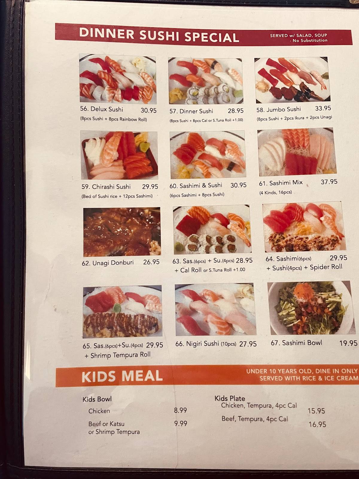 Menu at Tokyo Lobby Restaurant, Hacienda Heights