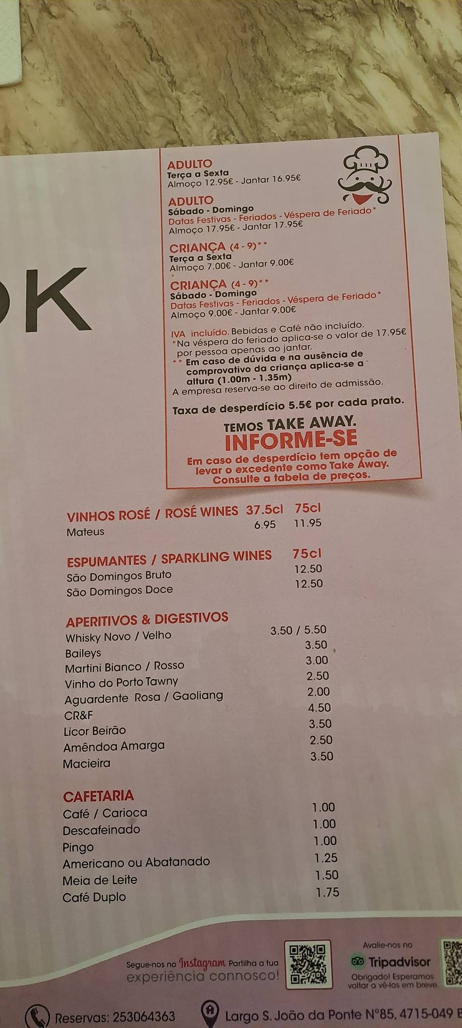 Menu em Top Wok Braga restaurante, Braga